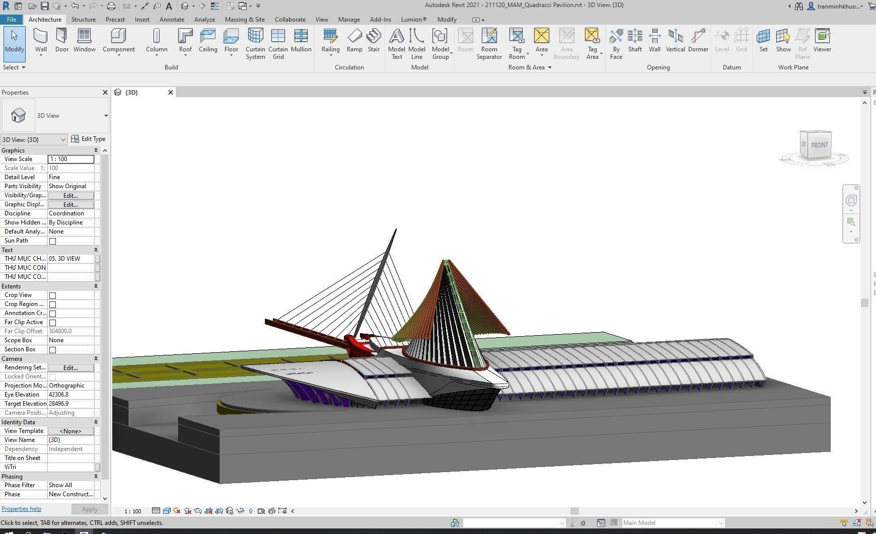 Milwaukee Art Museum model Revit 2021 and render by Lumion 11 3D model ...