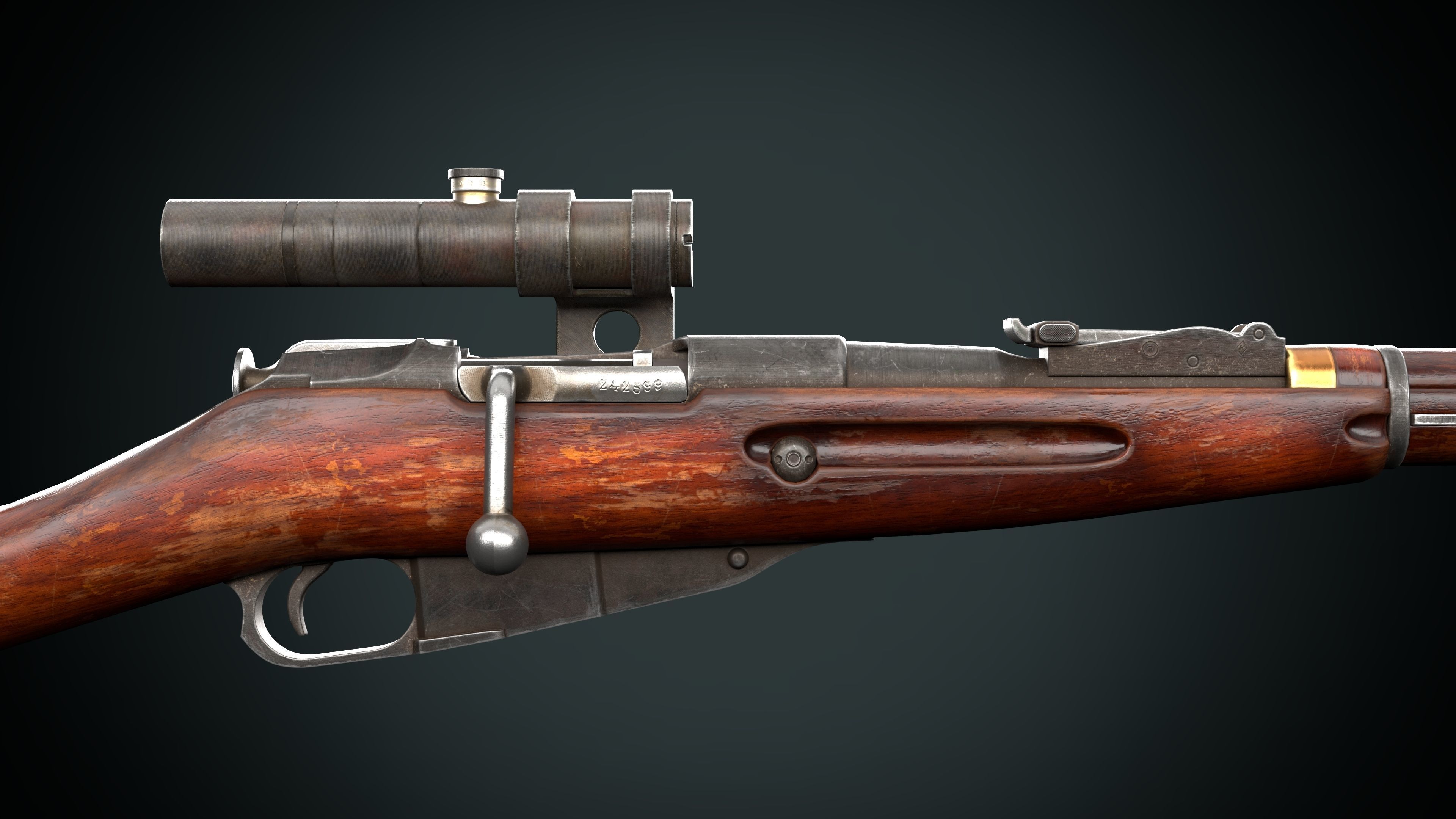 3D model Mosin Nagant Sniper Rifle VR / AR / low-poly | CGTrader