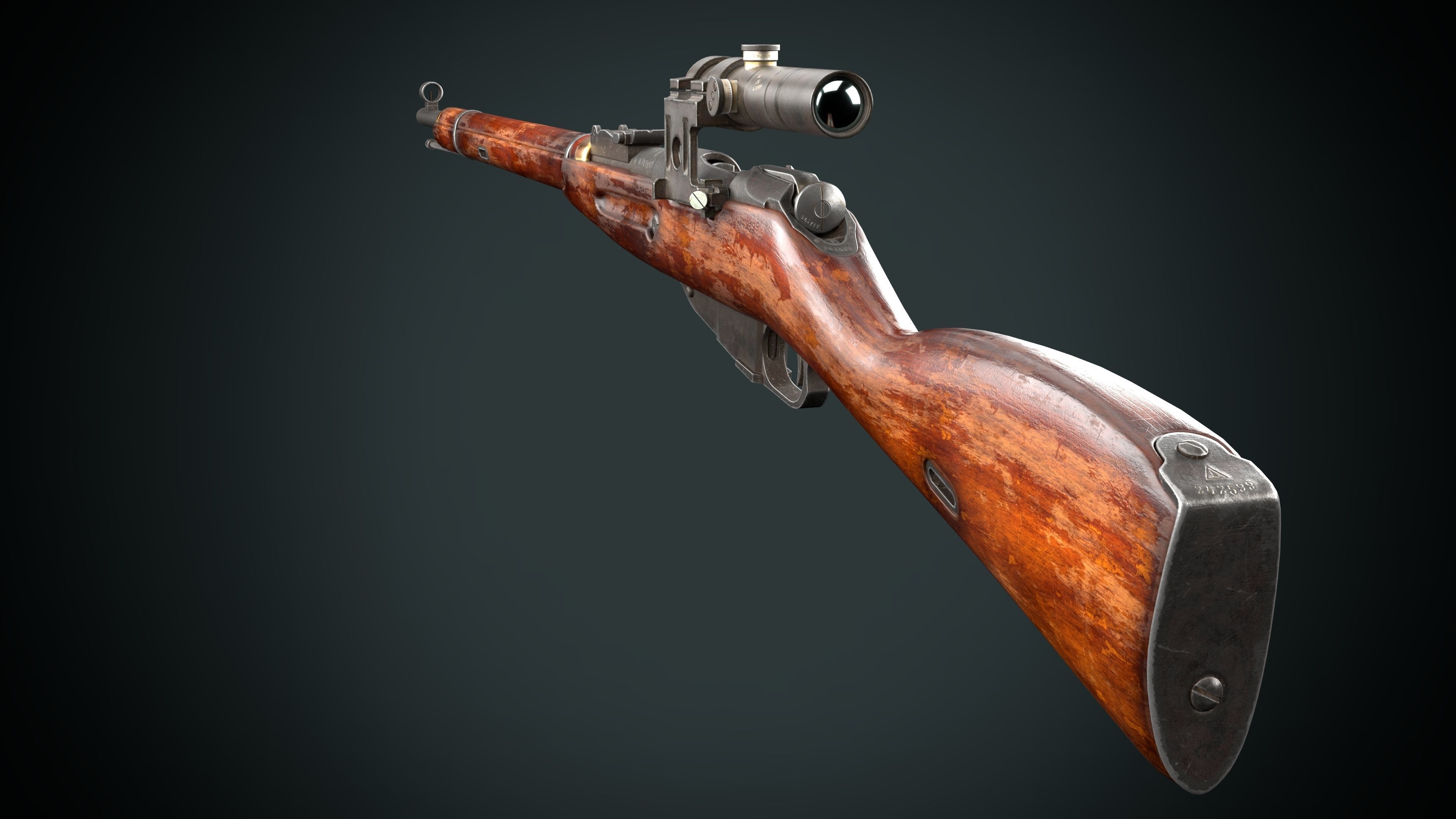3D model Mosin Nagant Sniper Rifle VR / AR / low-poly | CGTrader