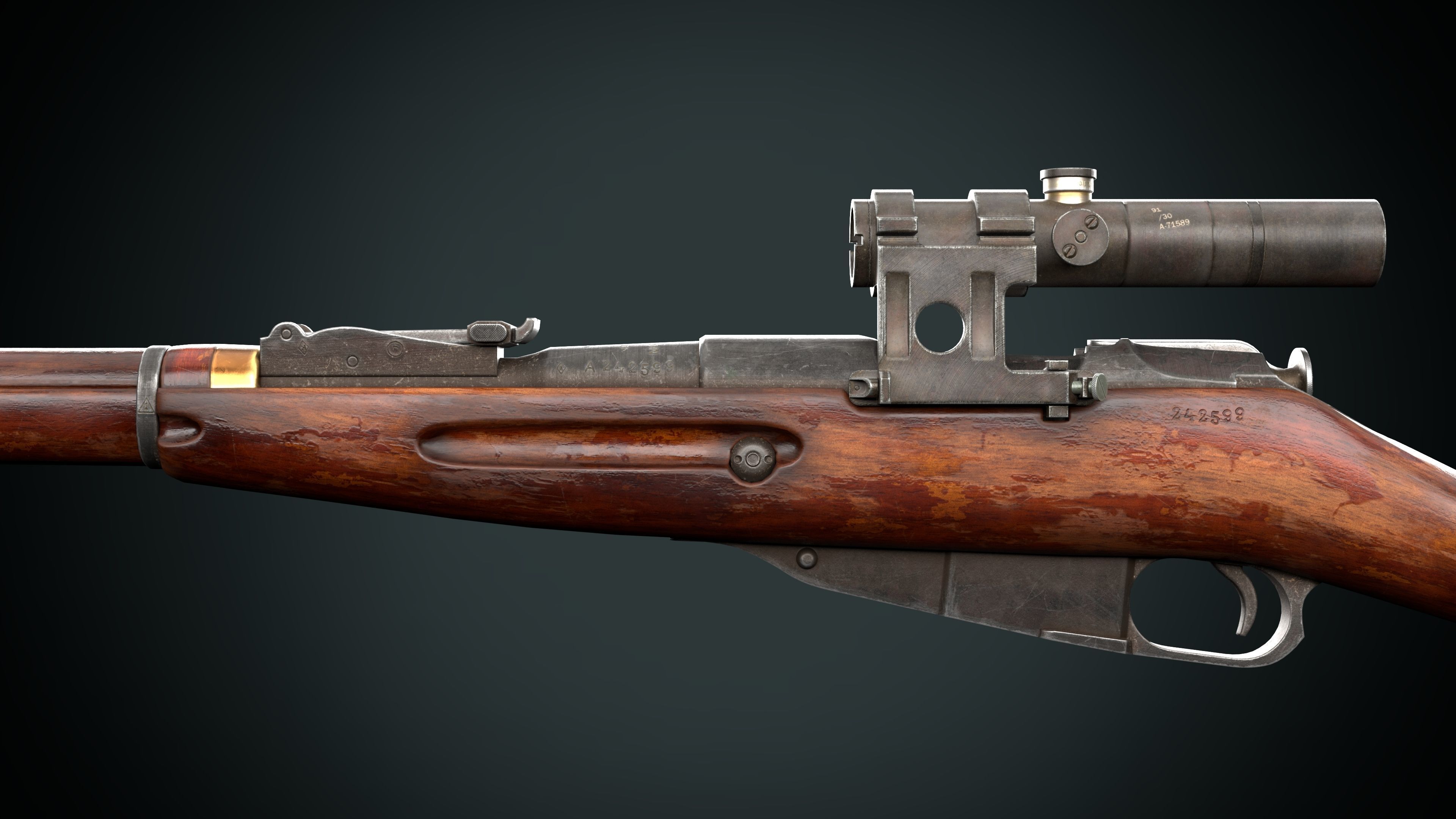 3D model Mosin Nagant Sniper Rifle VR / AR / low-poly | CGTrader