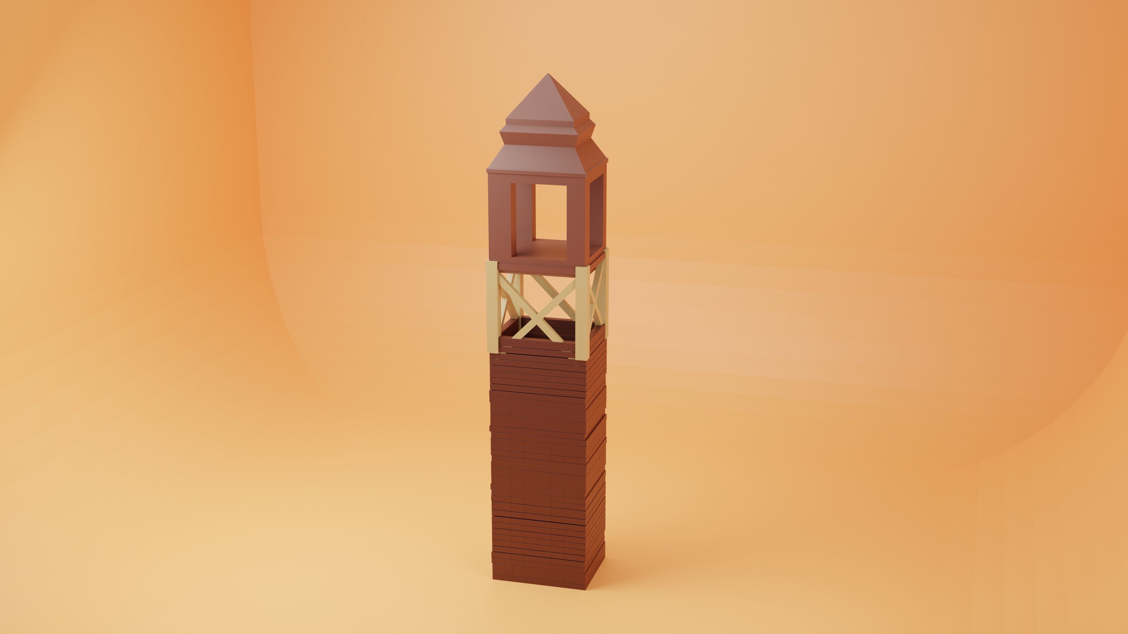 low poly tower for games 3D model | CGTrader