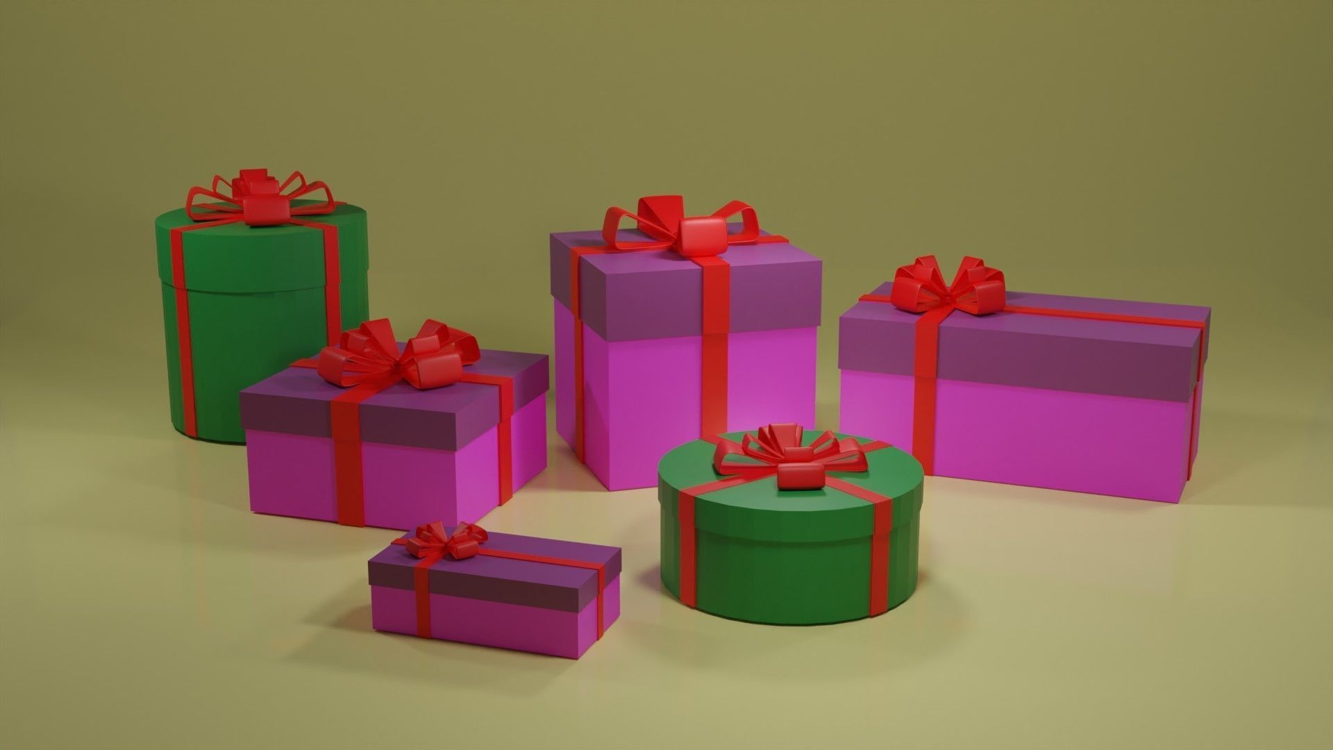3D rendering gift wrapping free VR / AR / low-poly 3D model | CGTrader