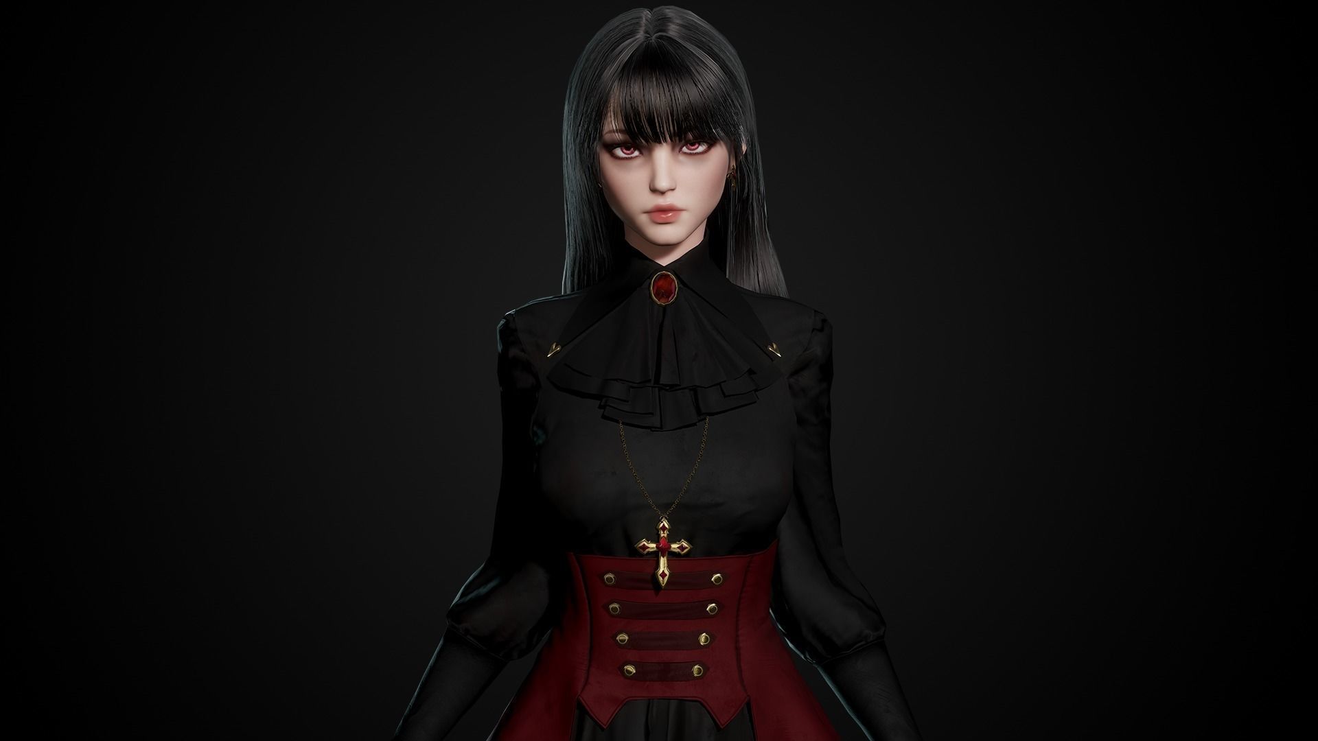 3D model Vampire Girl - Game Ready VR / AR / low-poly rigged | CGTrader