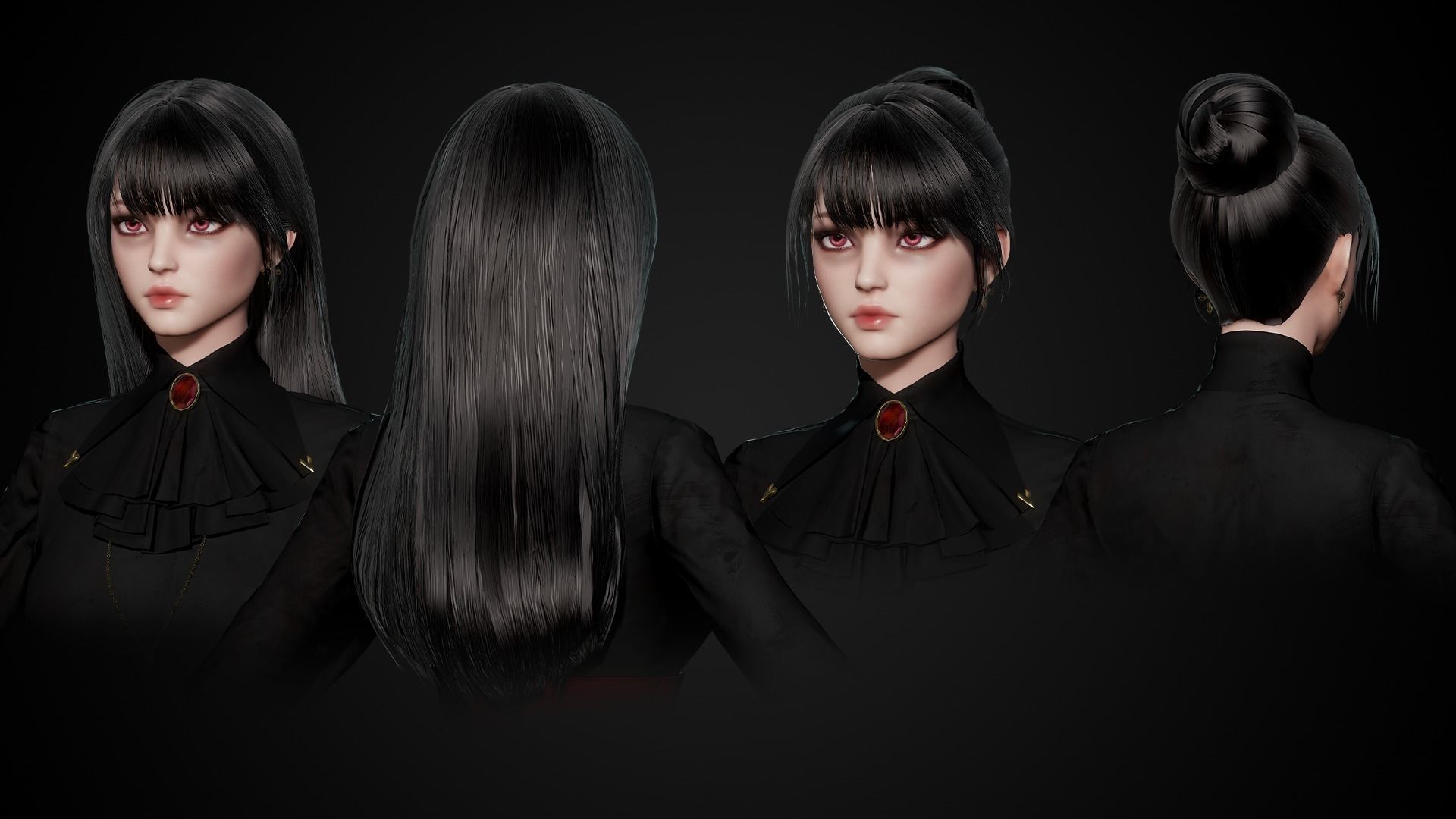 3D model Vampire Girl - Game Ready VR / AR / low-poly rigged | CGTrader