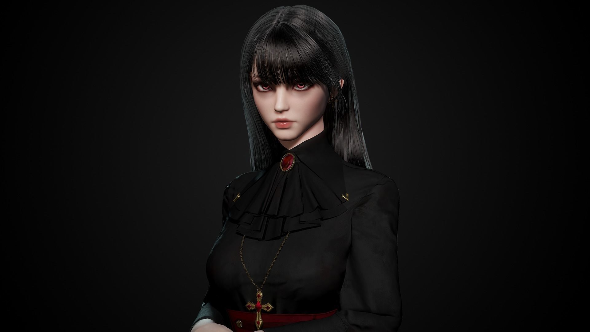3D model Vampire Girl - Game Ready VR / AR / low-poly rigged | CGTrader