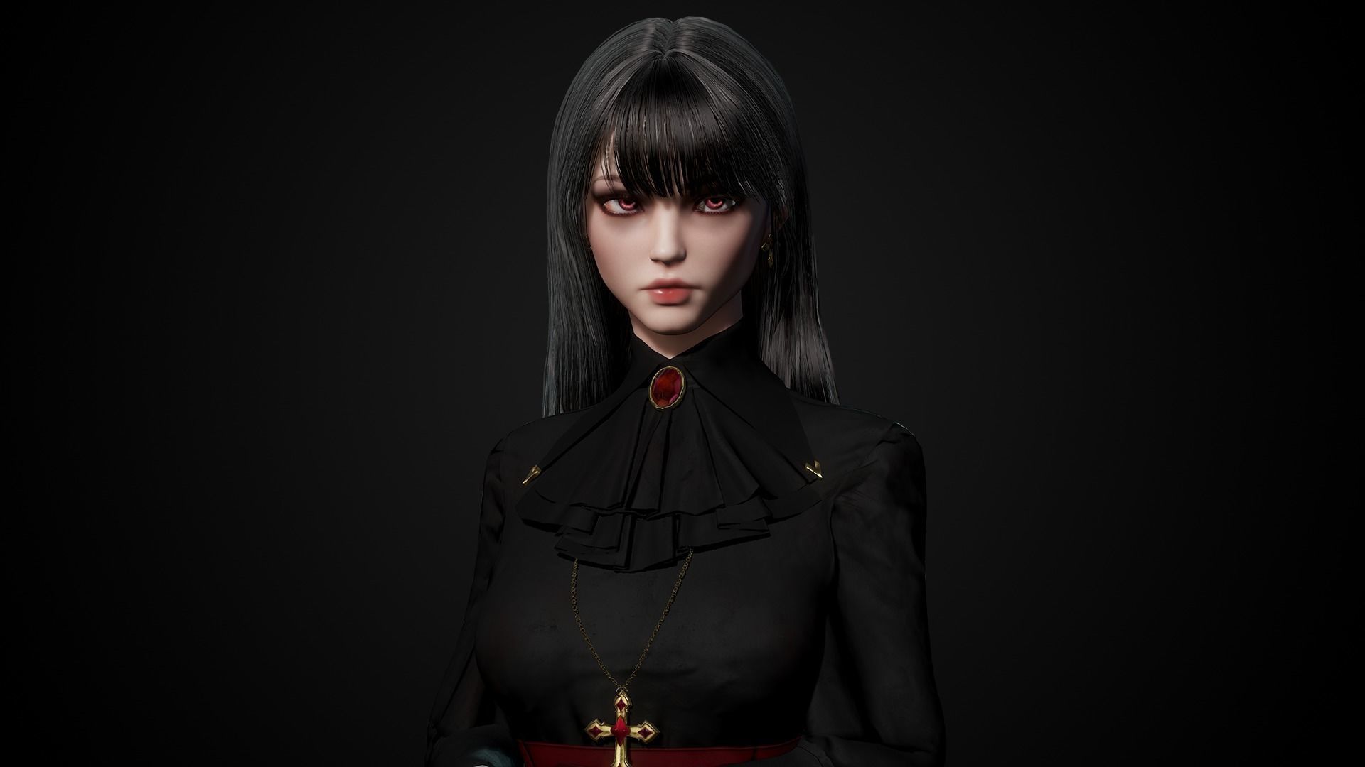 3D model Vampire Girl - Game Ready VR / AR / low-poly rigged | CGTrader