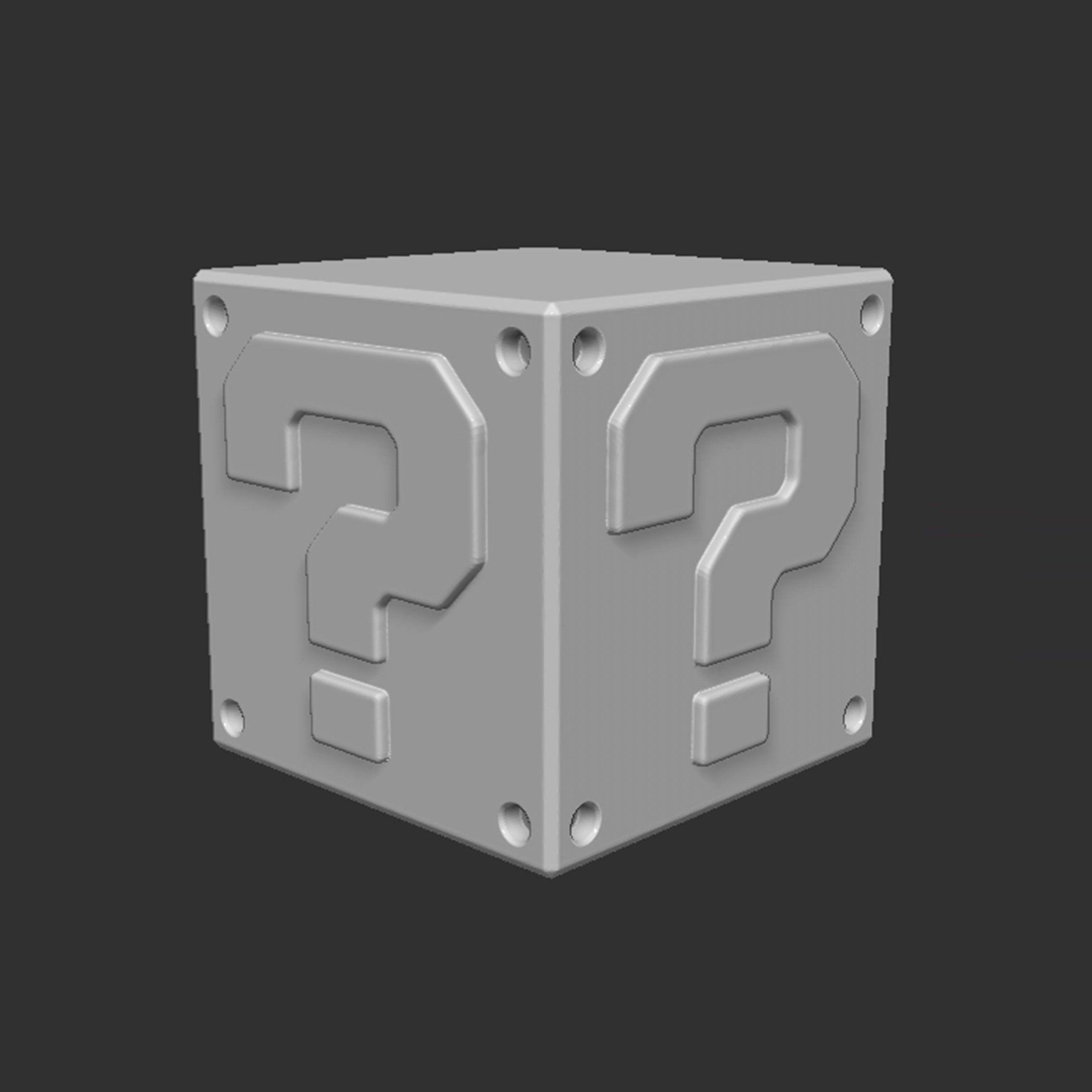 Mario Question Block 3D model 3D printable | CGTrader