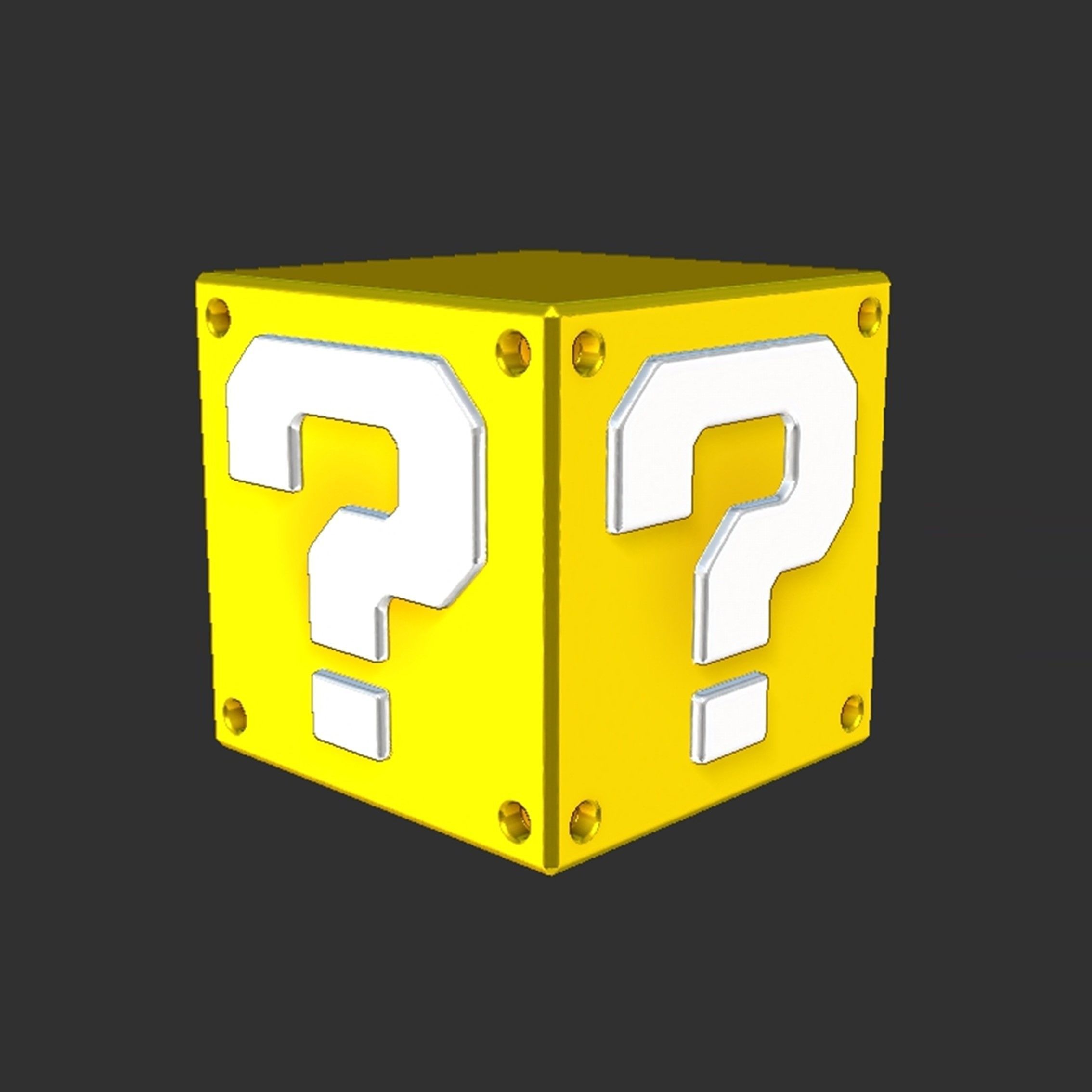 Mario Question Block 3D model 3D printable | CGTrader