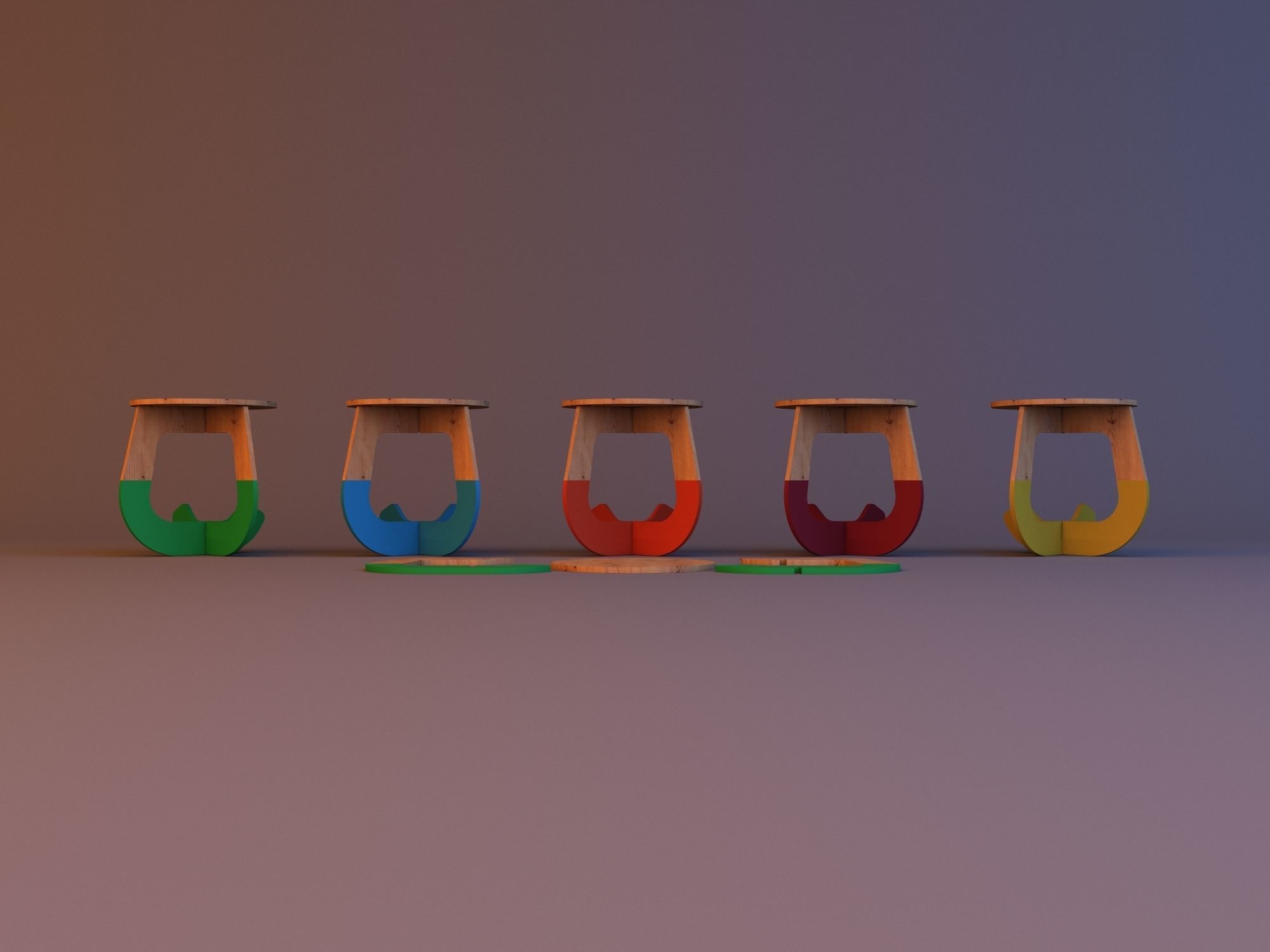 Kids plywood chair CNC workshop furniture 3D model | CGTrader