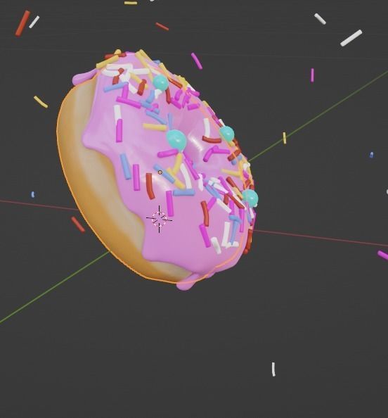 Realistic Donut with Raining Sprinkles and Textures 3D model animated ...