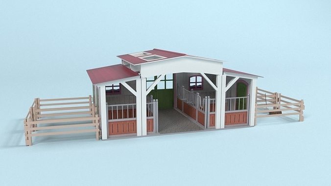 3D model stable house lowpoly VR / AR / low-poly | CGTrader