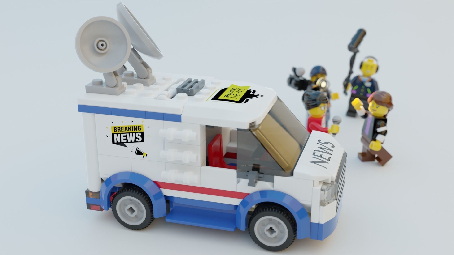 Lego crew reporters 3D model rigged | CGTrader