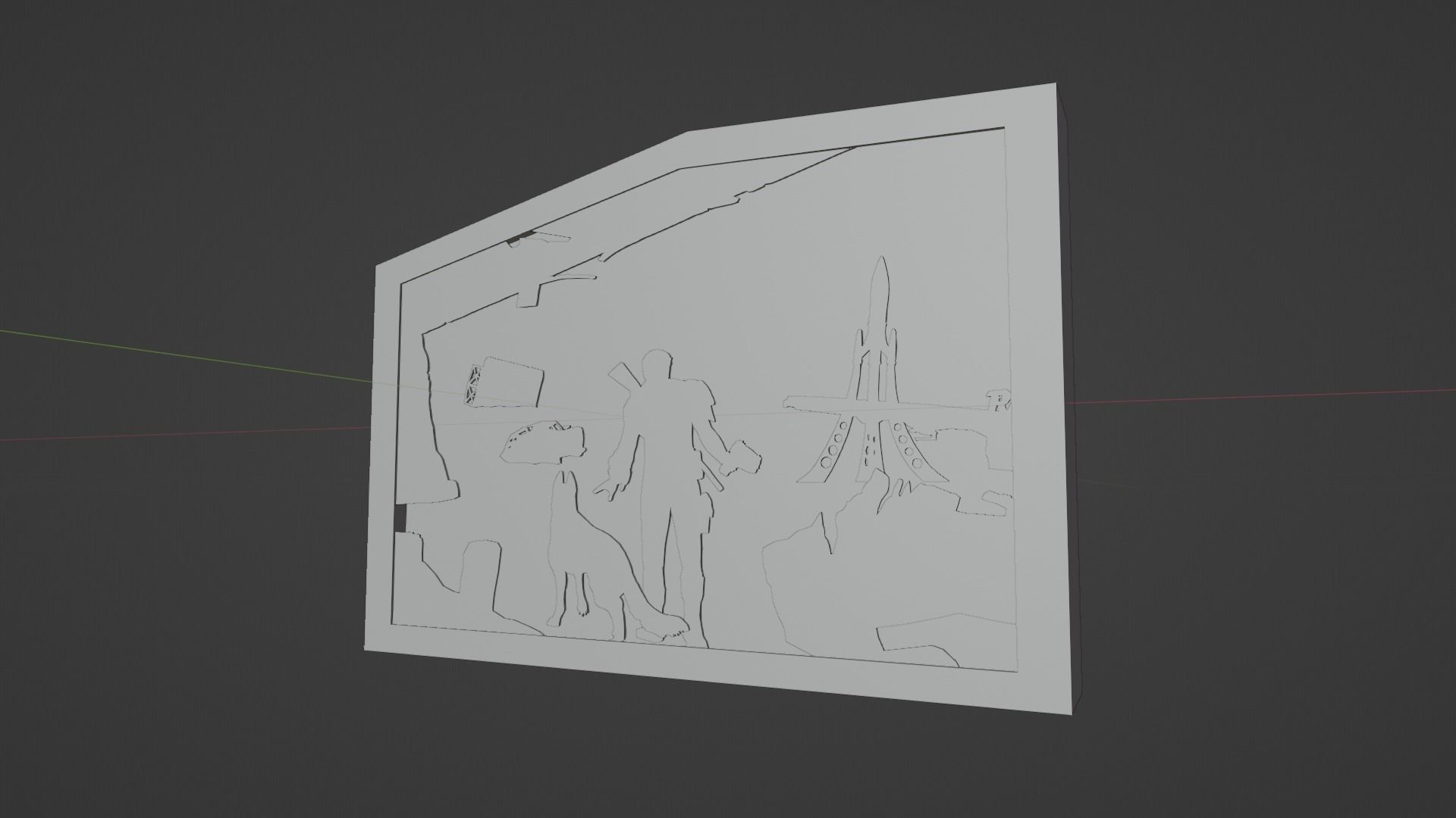 Fallout led shadow box 3D model 3D printable | CGTrader