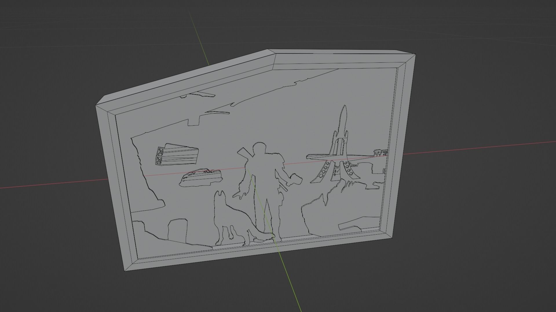 Fallout led shadow box 3D model 3D printable | CGTrader