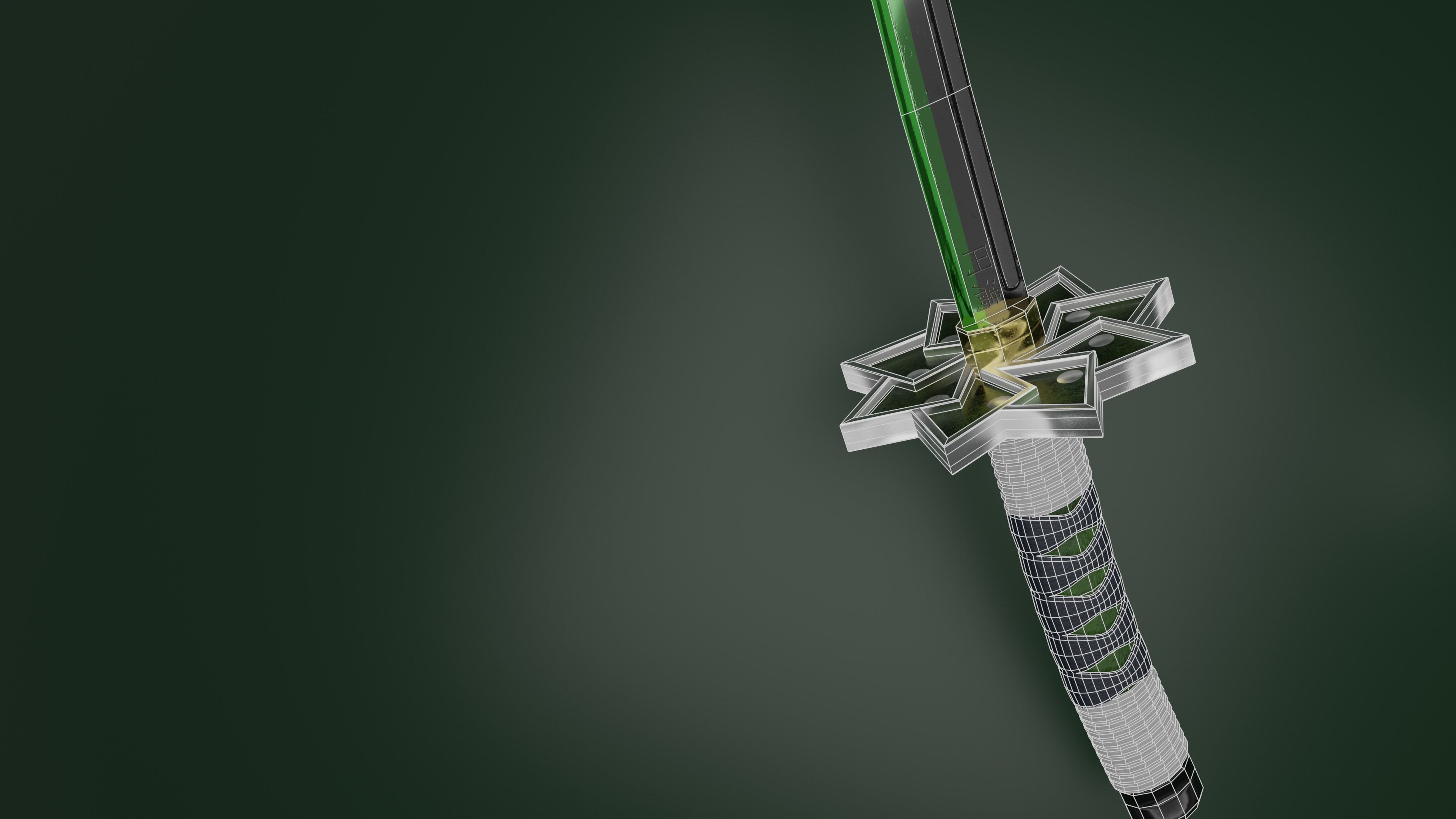 Sanemis Nichirin Blade free VR / AR / low-poly 3D model | CGTrader