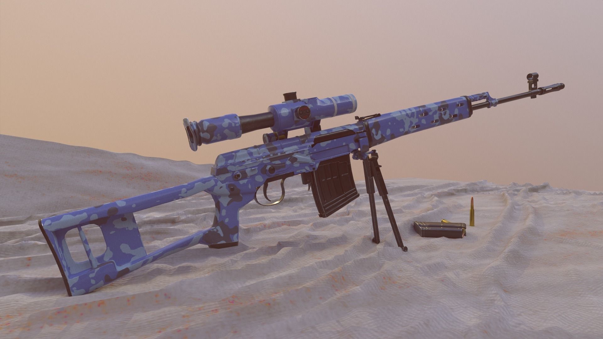 3D model SVD Sniper Rifle Dragunov VR / AR / low-poly | CGTrader