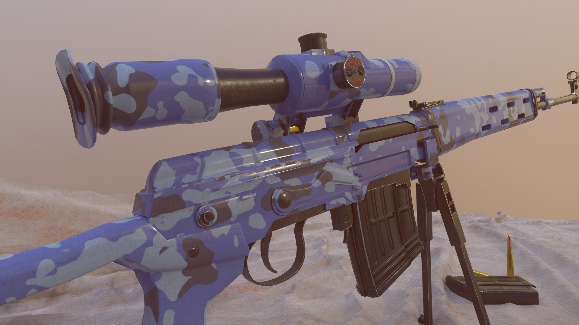 3D model SVD Sniper Rifle Dragunov VR / AR / low-poly | CGTrader