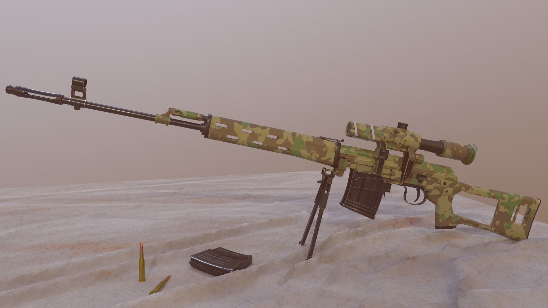 3D model SVD Sniper Rifle Dragunov VR / AR / low-poly | CGTrader