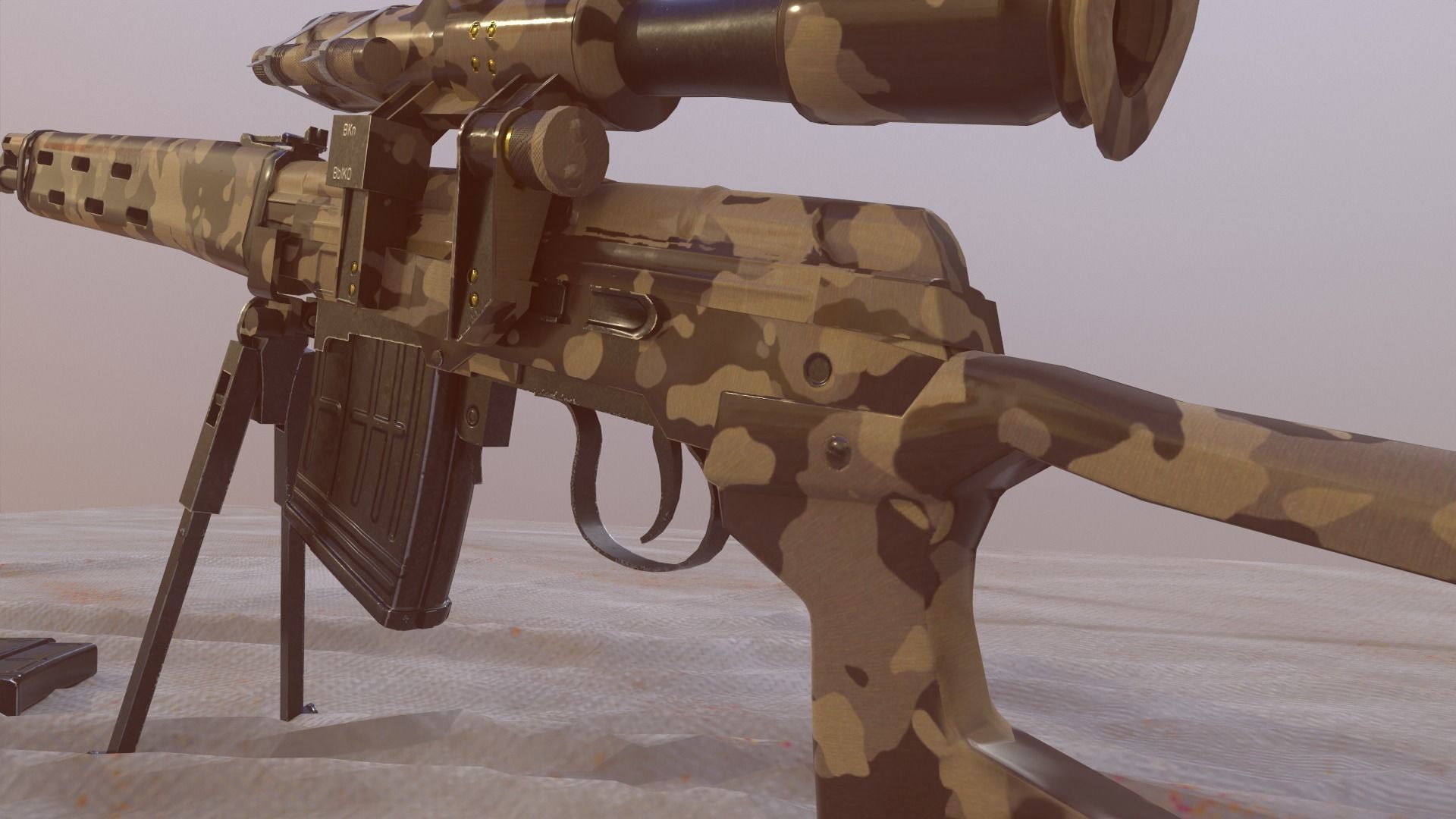 3D model SVD Sniper Rifle Dragunov VR / AR / low-poly | CGTrader