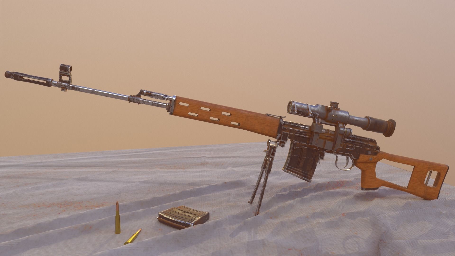 3D model SVD Sniper Rifle Dragunov VR / AR / low-poly | CGTrader