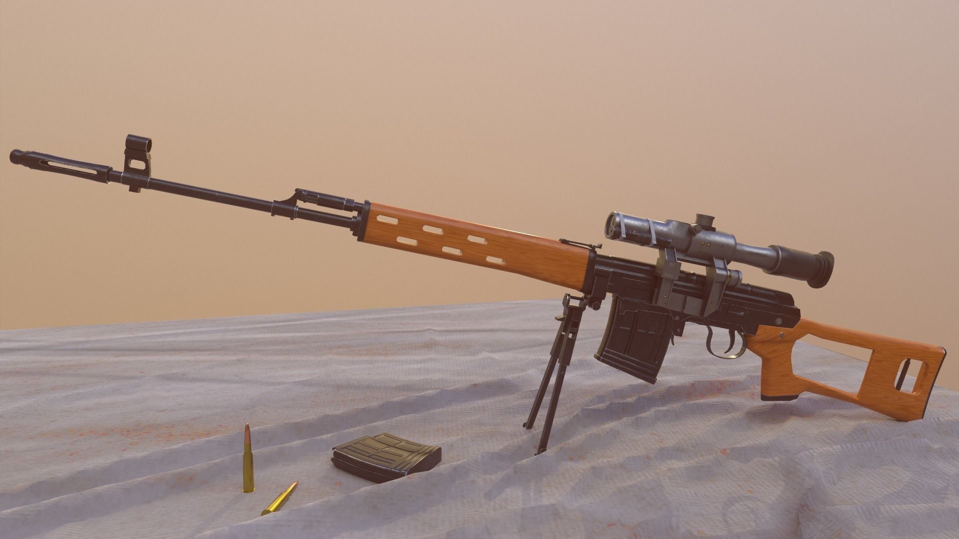 3D model SVD Sniper Rifle Dragunov VR / AR / low-poly | CGTrader