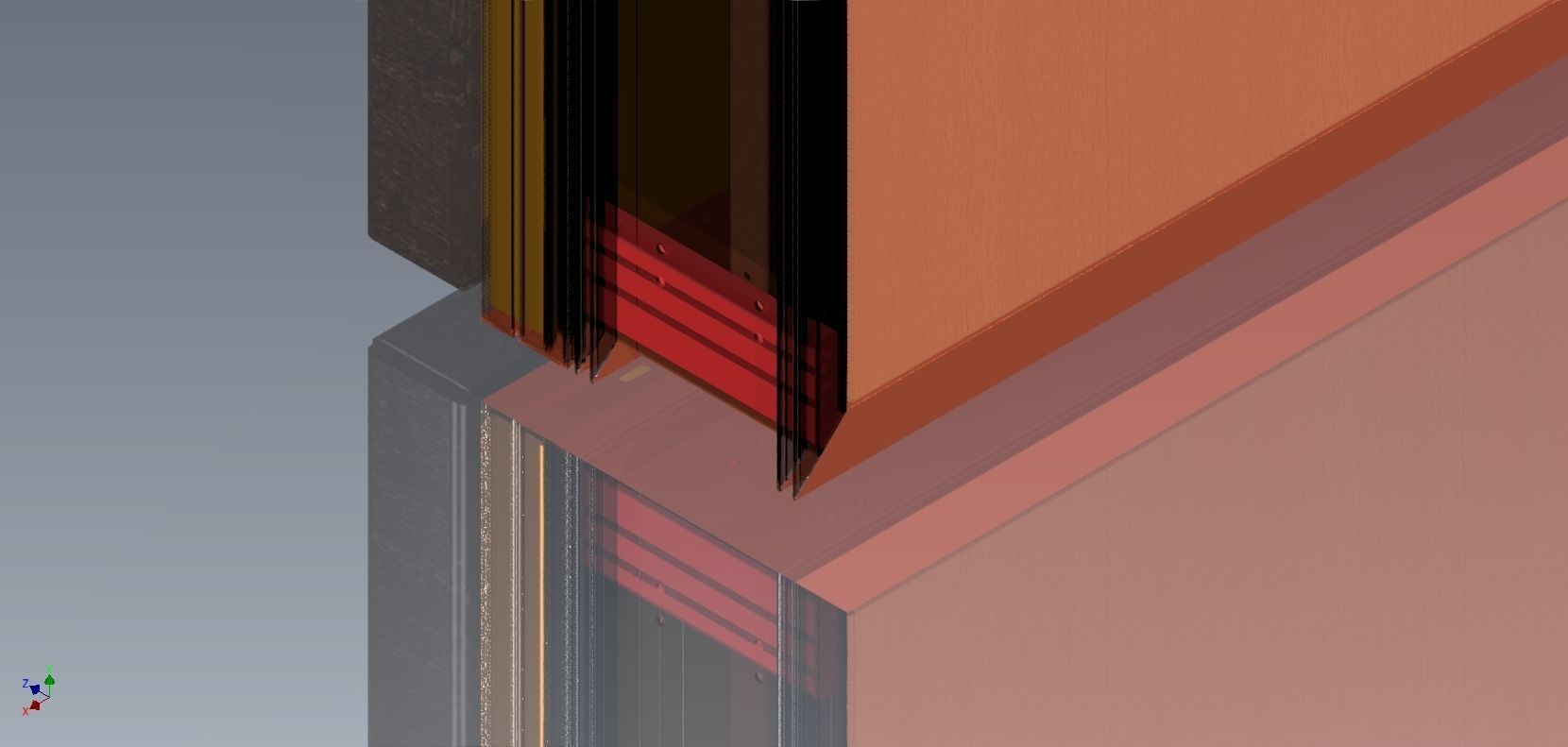 CURTAIN WALL UNITIZED CRIMPING PROFILE VIDEO 3D model animated | CGTrader