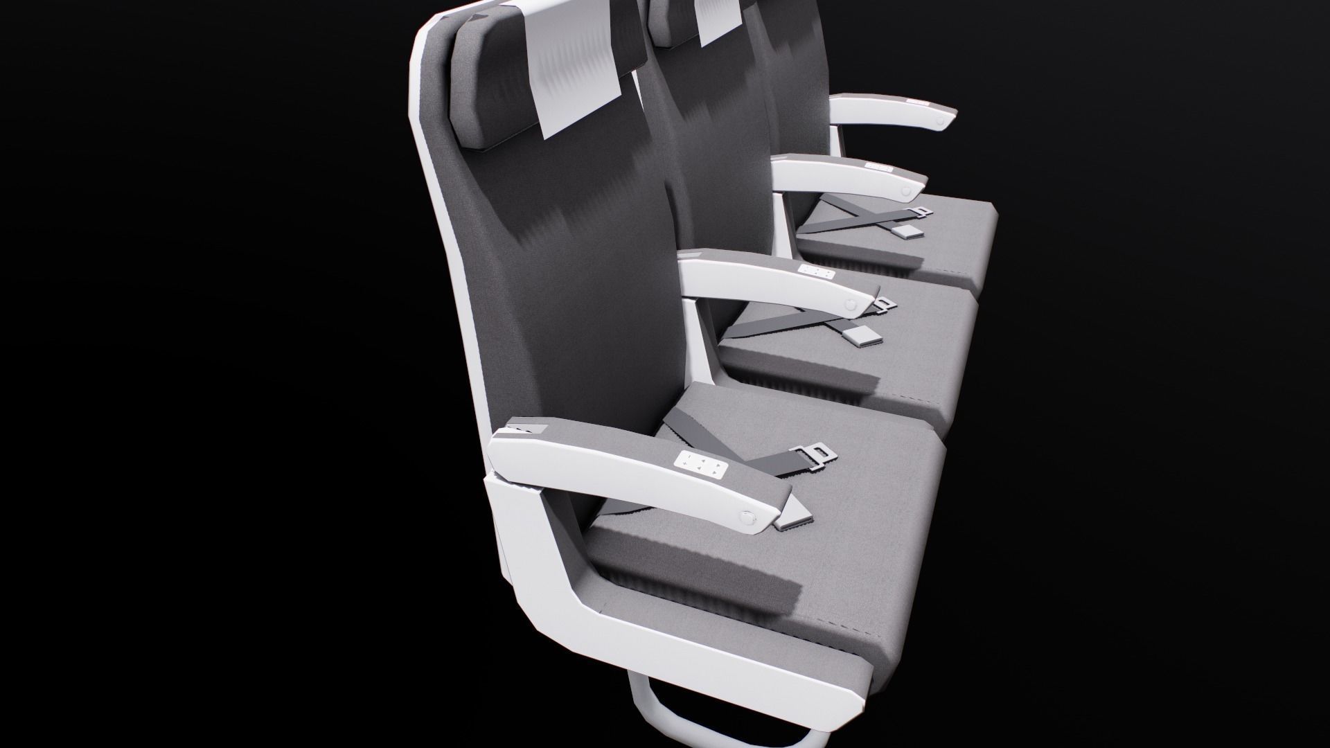 3D model Airplane Economy Seats VR / AR / low-poly | CGTrader