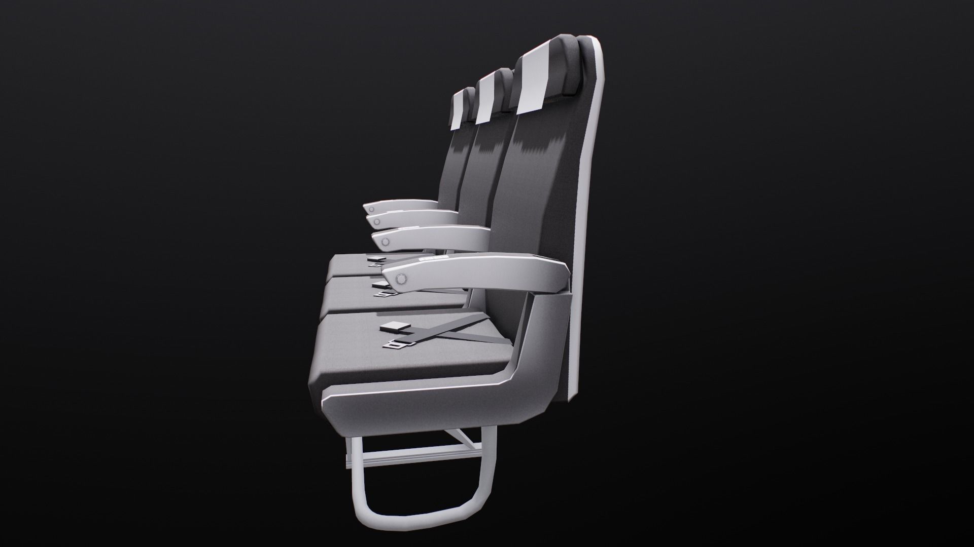 3D model Airplane Economy Seats VR / AR / low-poly | CGTrader