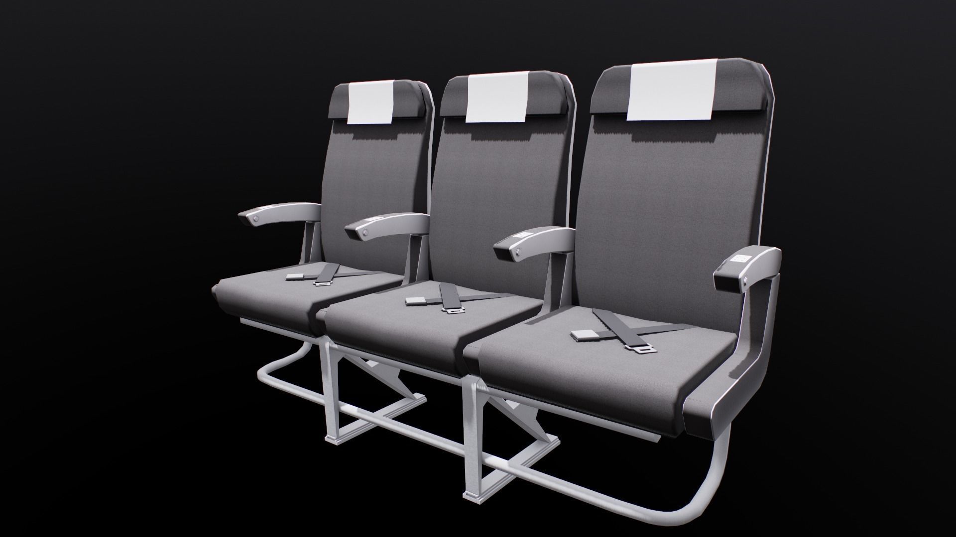 3D model Airplane Economy Seats VR / AR / low-poly | CGTrader