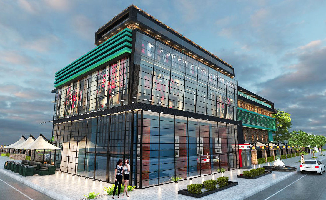 exterior shop mall 3D model animated | CGTrader