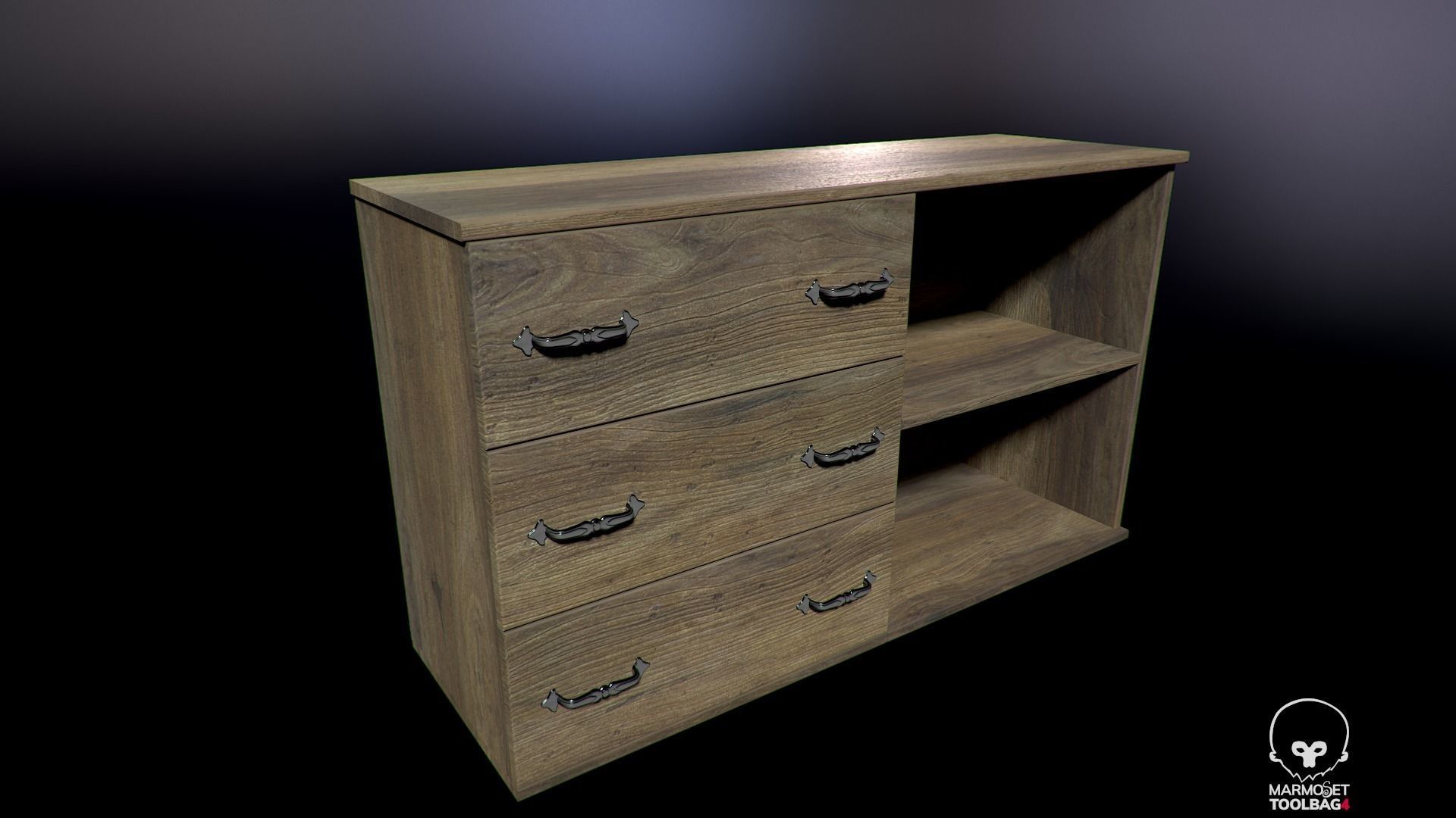 3D Model Collection Wooden Furniture Set VR / AR / low-poly | CGTrader