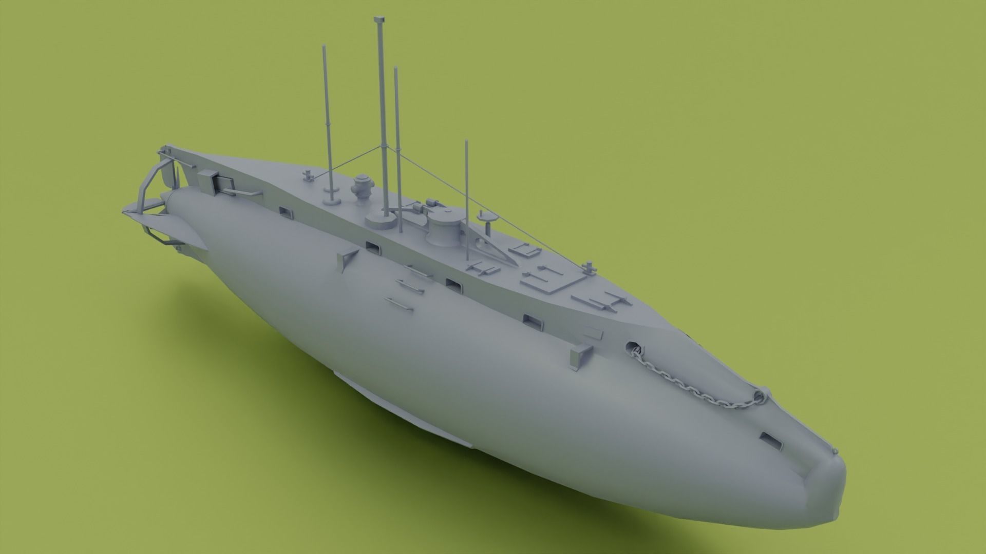 3D model HMS Holland - Submarine VR / AR / low-poly | CGTrader