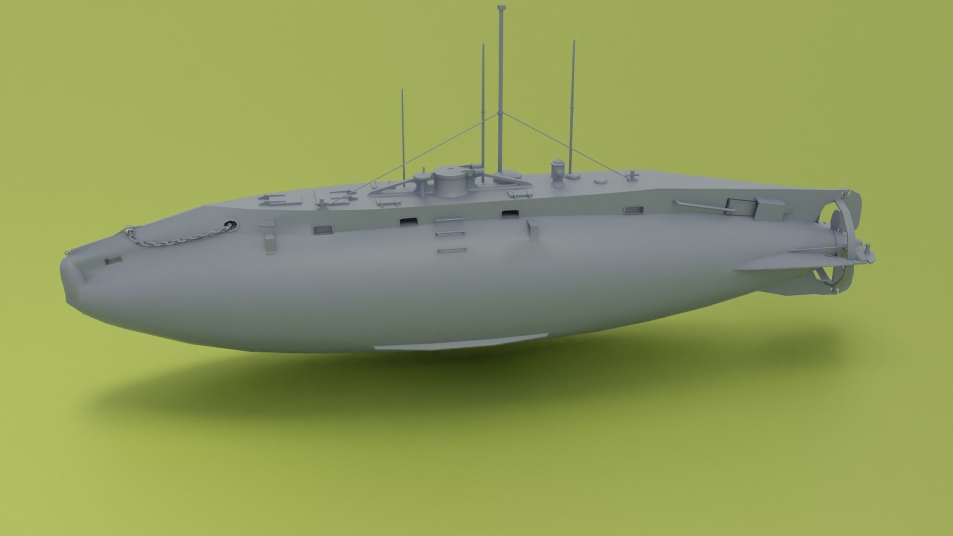 3D model HMS Holland - Submarine VR / AR / low-poly | CGTrader
