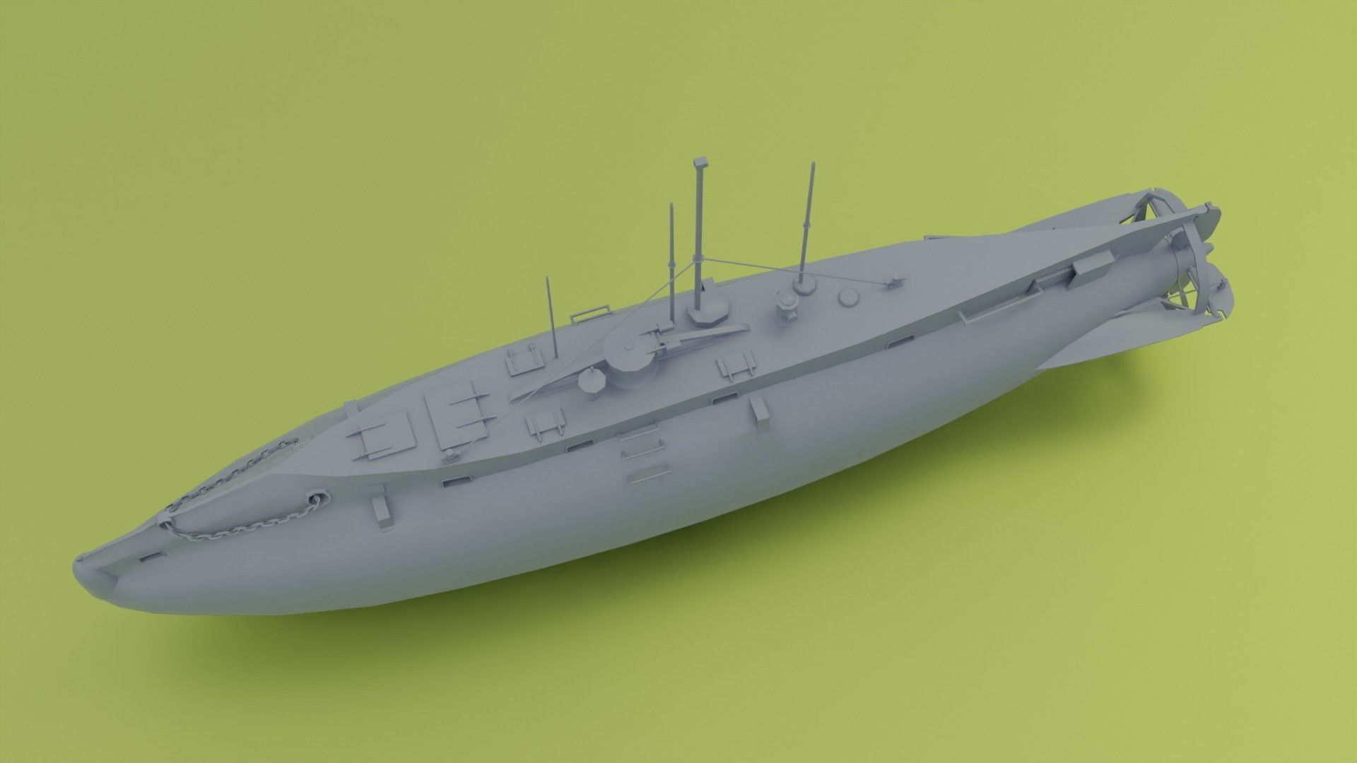 3D model HMS Holland - Submarine VR / AR / low-poly | CGTrader
