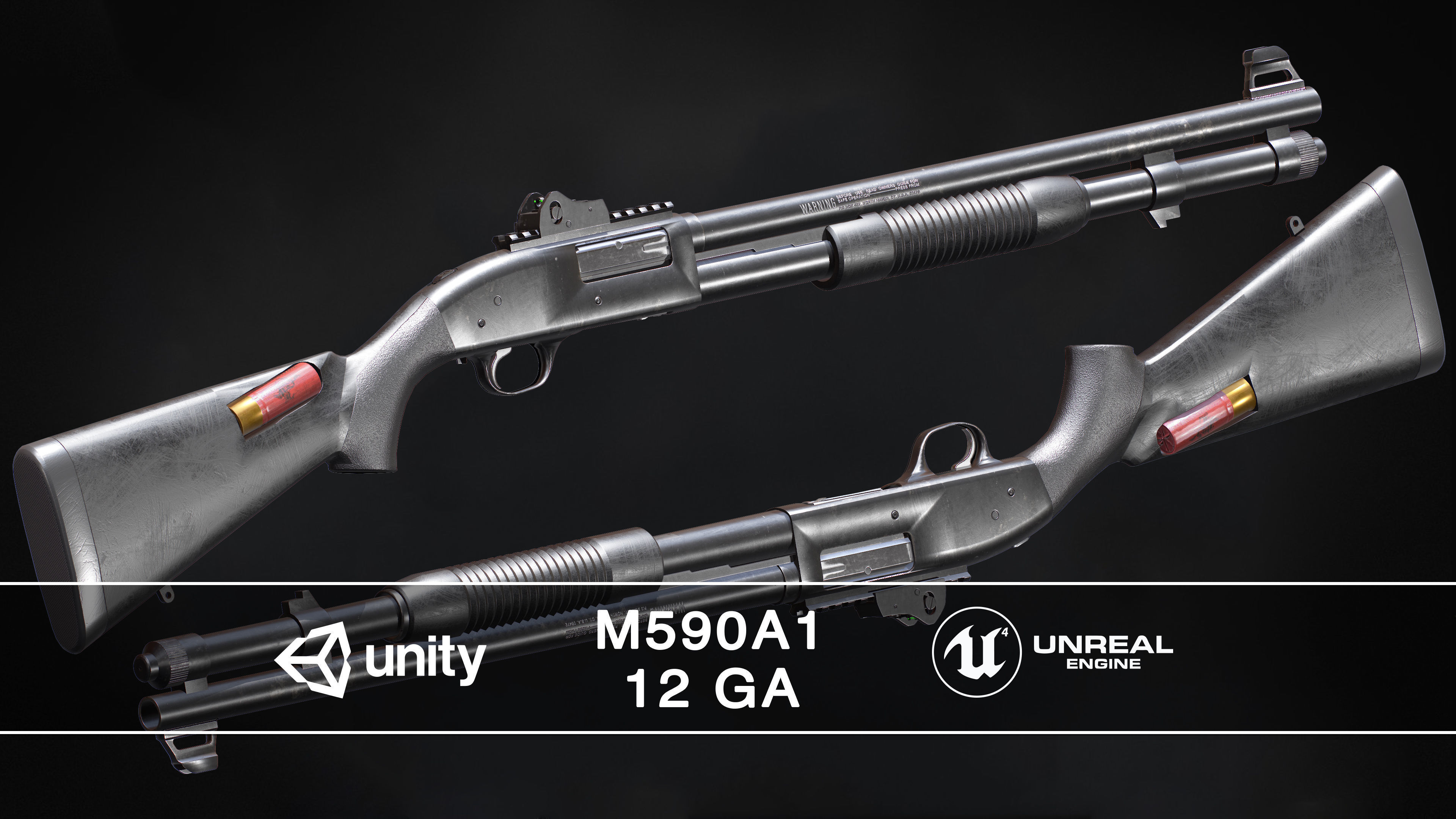 3D model M590A1 12GA VR / AR / low-poly | CGTrader