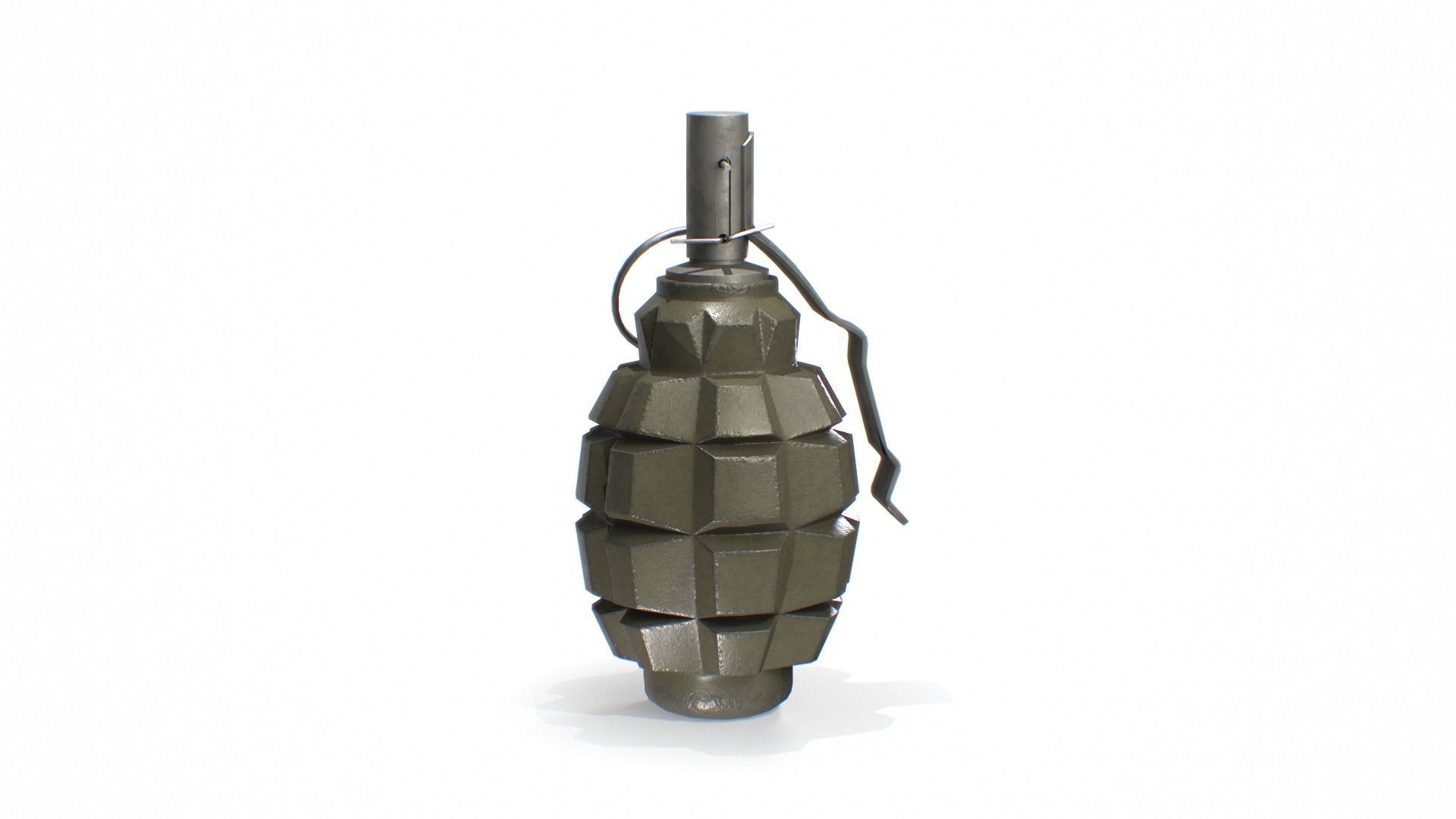 3D model F-1 WW2 Grenade dark VR / AR / low-poly | CGTrader