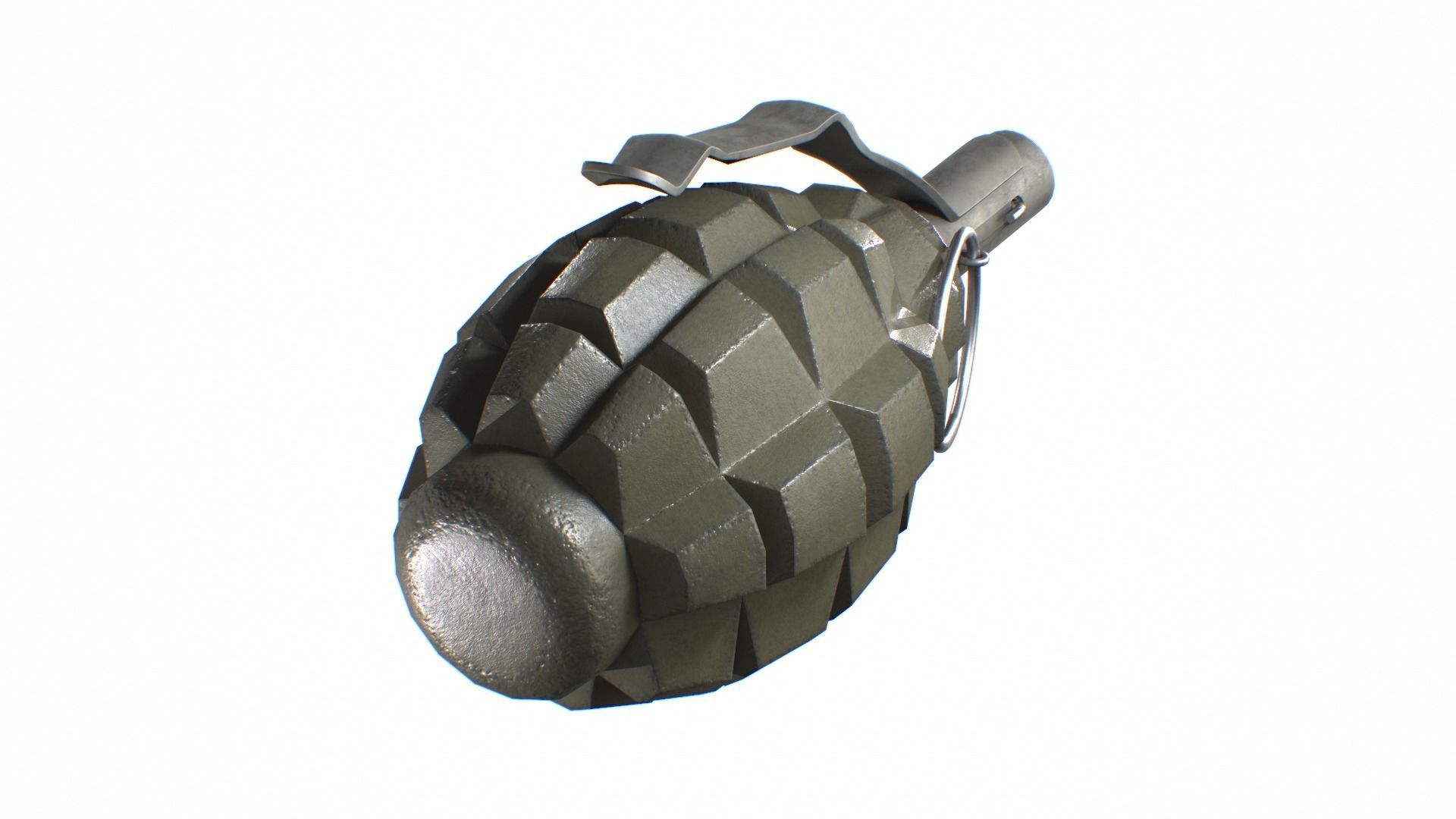 3D model F-1 WW2 Grenade dark VR / AR / low-poly | CGTrader