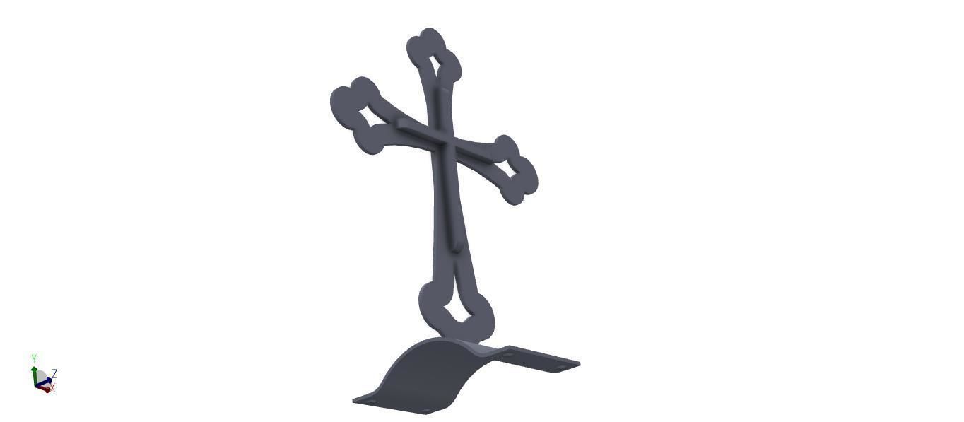 Christian cross with profile 3D model | CGTrader