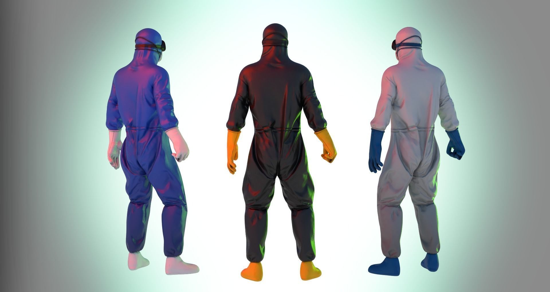 3D model The Scientist - Low poly PBR Hazard Suit Rigged Animated VR ...