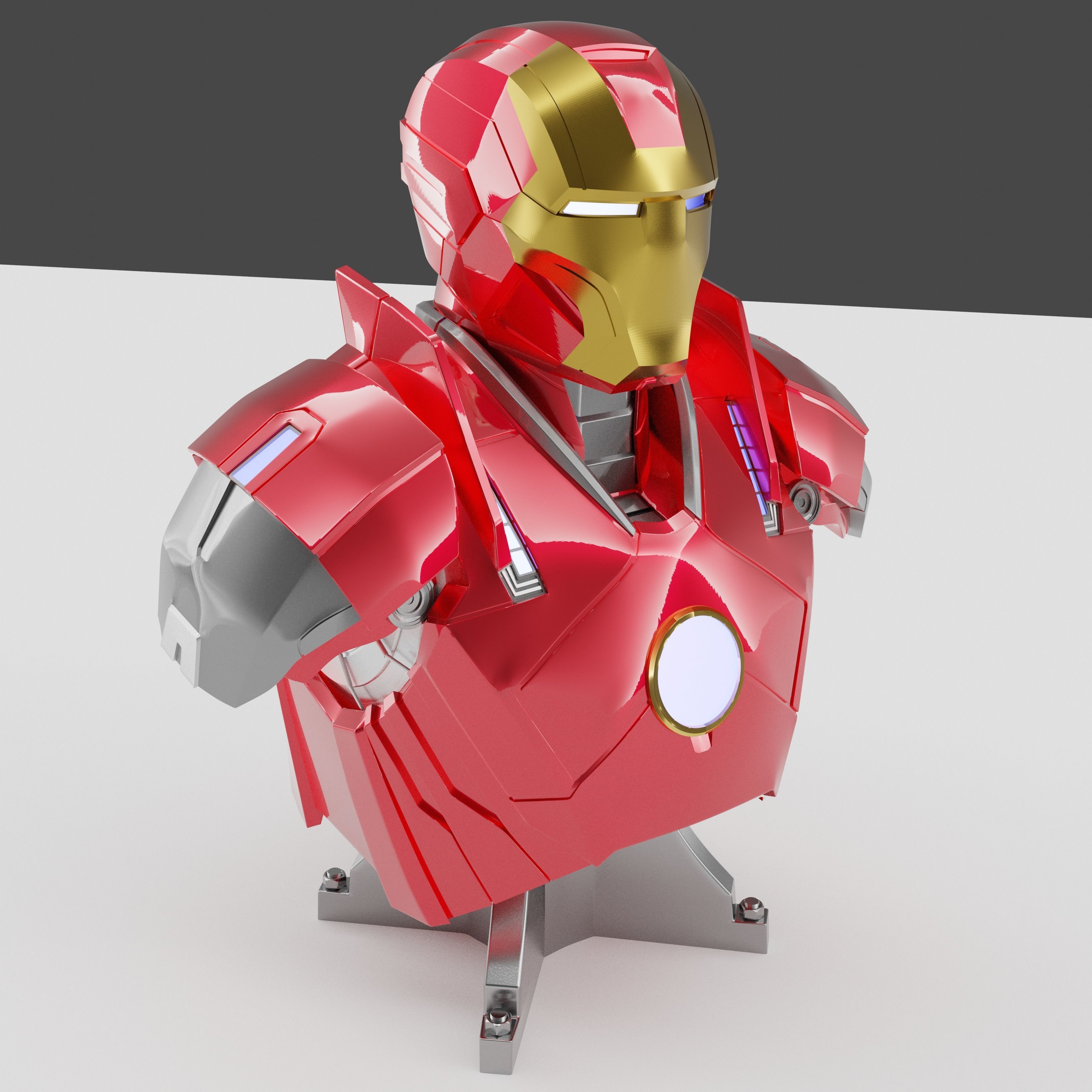 Iron man Mark 16 NightClub Bust 3D model 3D printable | CGTrader