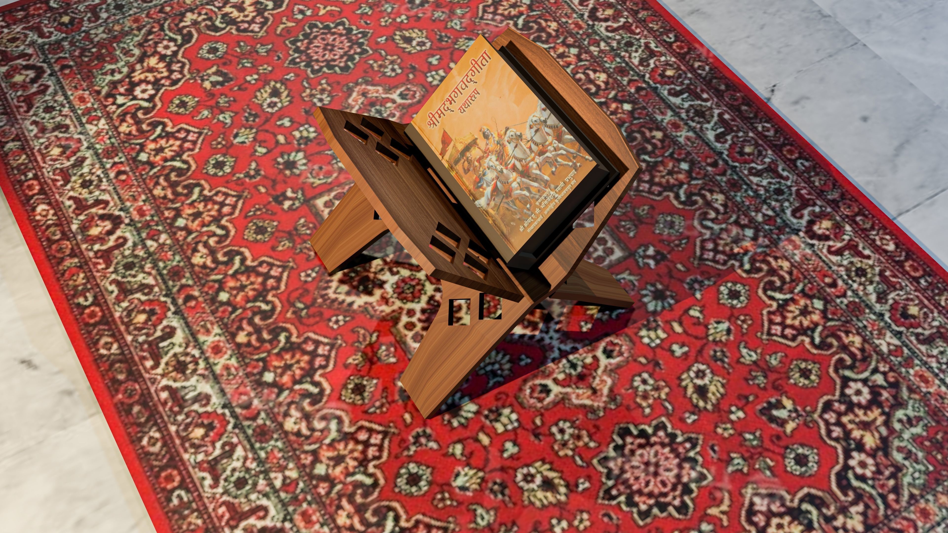 3D model Bhagavad gita With Stand 3D Model Hindu Bhagavad gita VR / AR ...