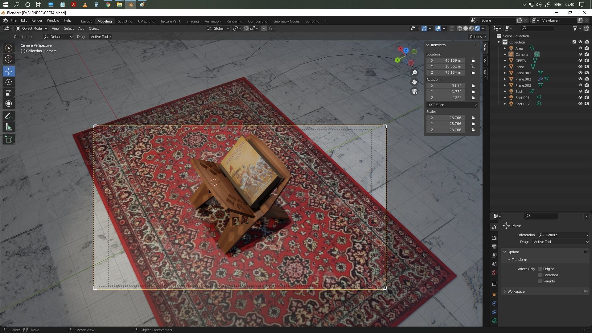 3D model Bhagavad gita With Stand 3D Model Hindu Bhagavad gita VR / AR ...