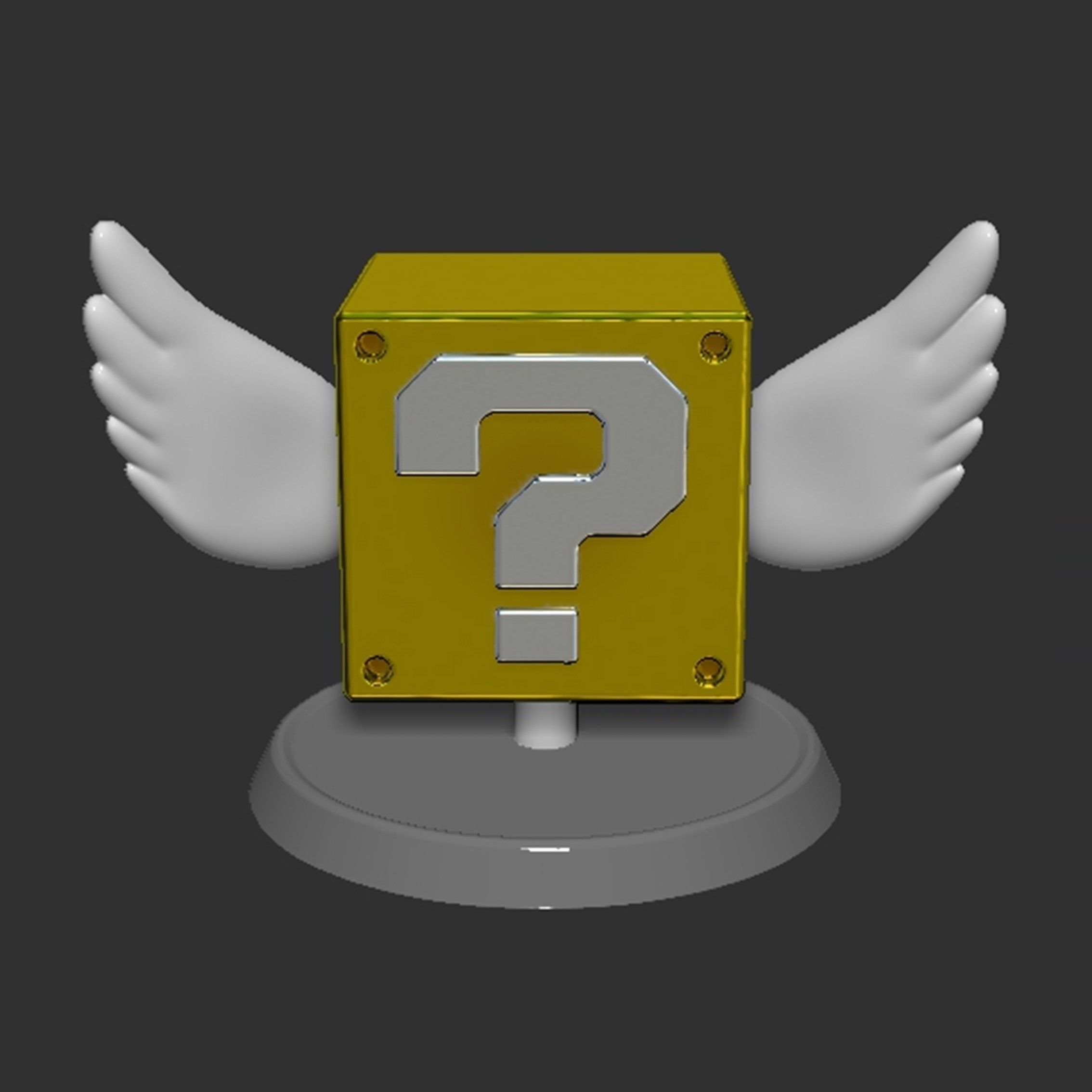 Mario Flying Question Block Based 3D model 3D printable | CGTrader