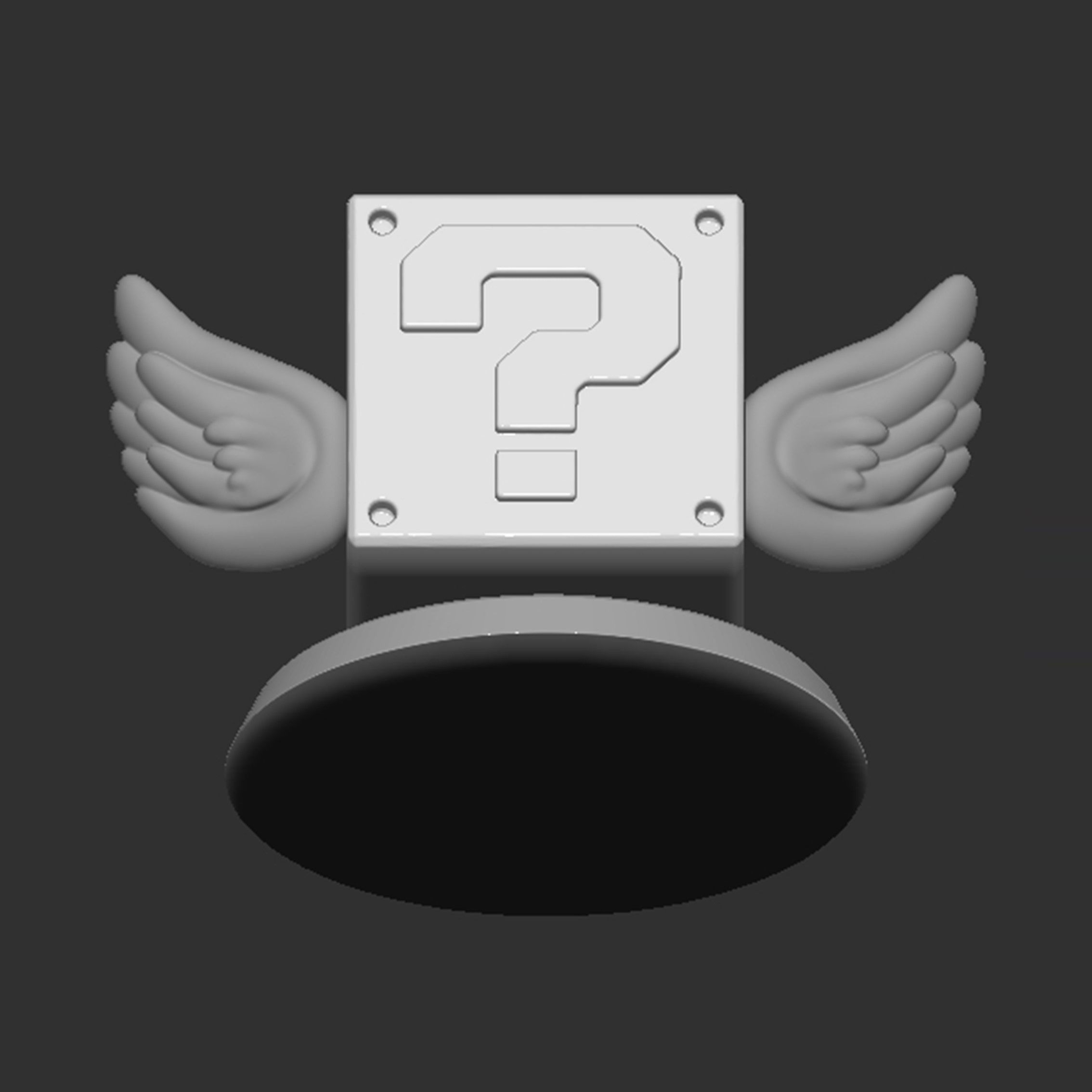 Mario Flying Question Block Based 3D model 3D printable | CGTrader