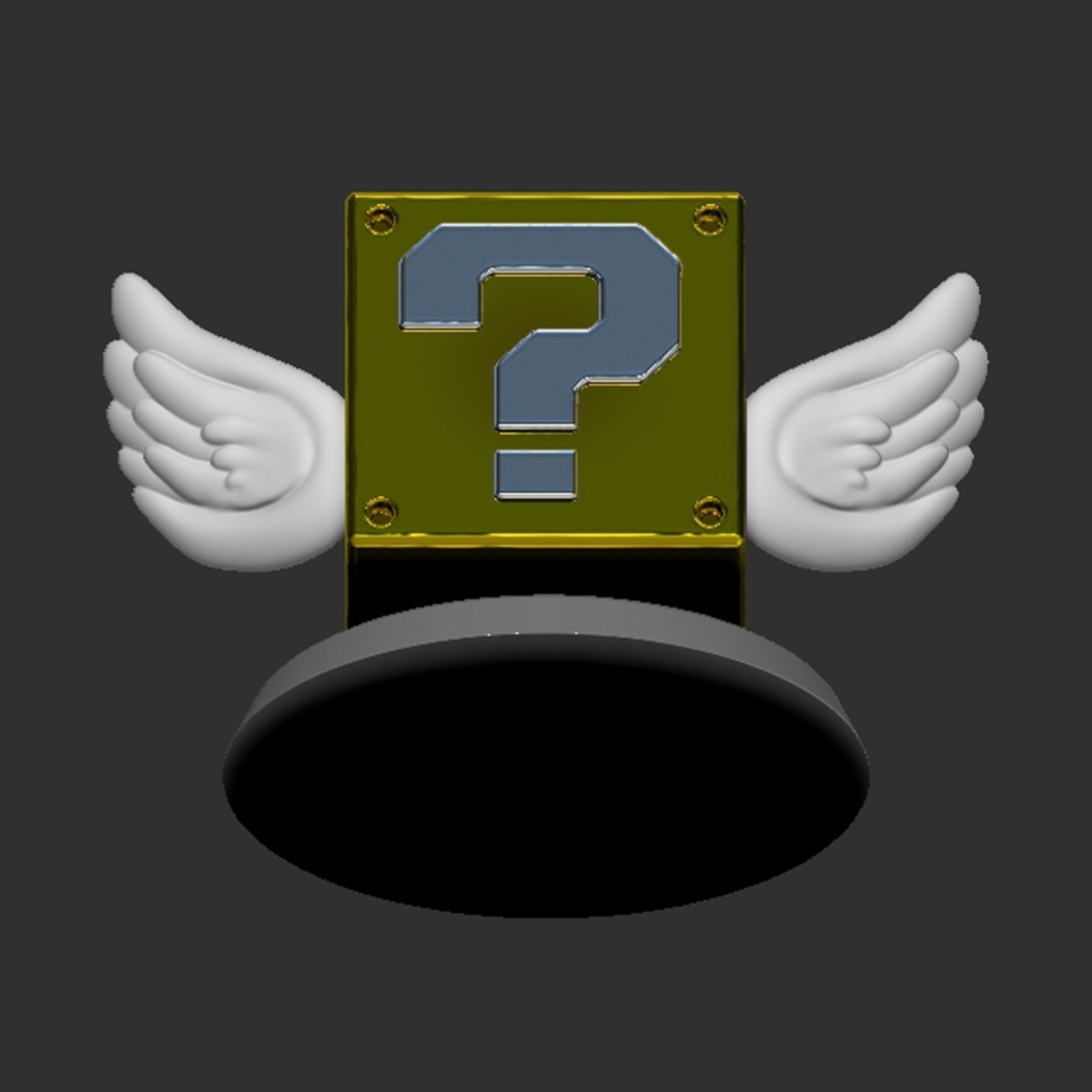 Mario Flying Question Block Based 3D model 3D printable | CGTrader