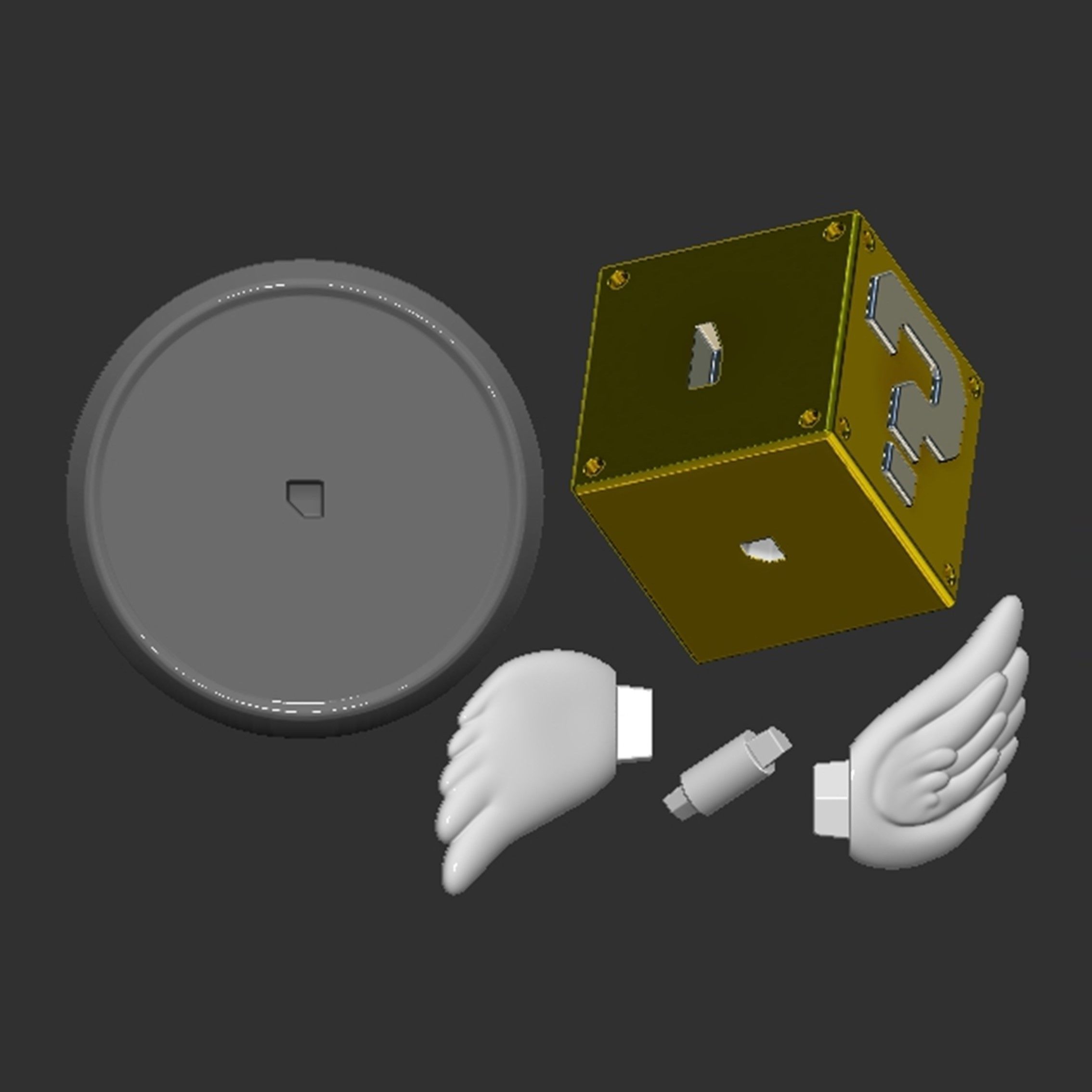 Mario Flying Question Block Based 3D model 3D printable | CGTrader