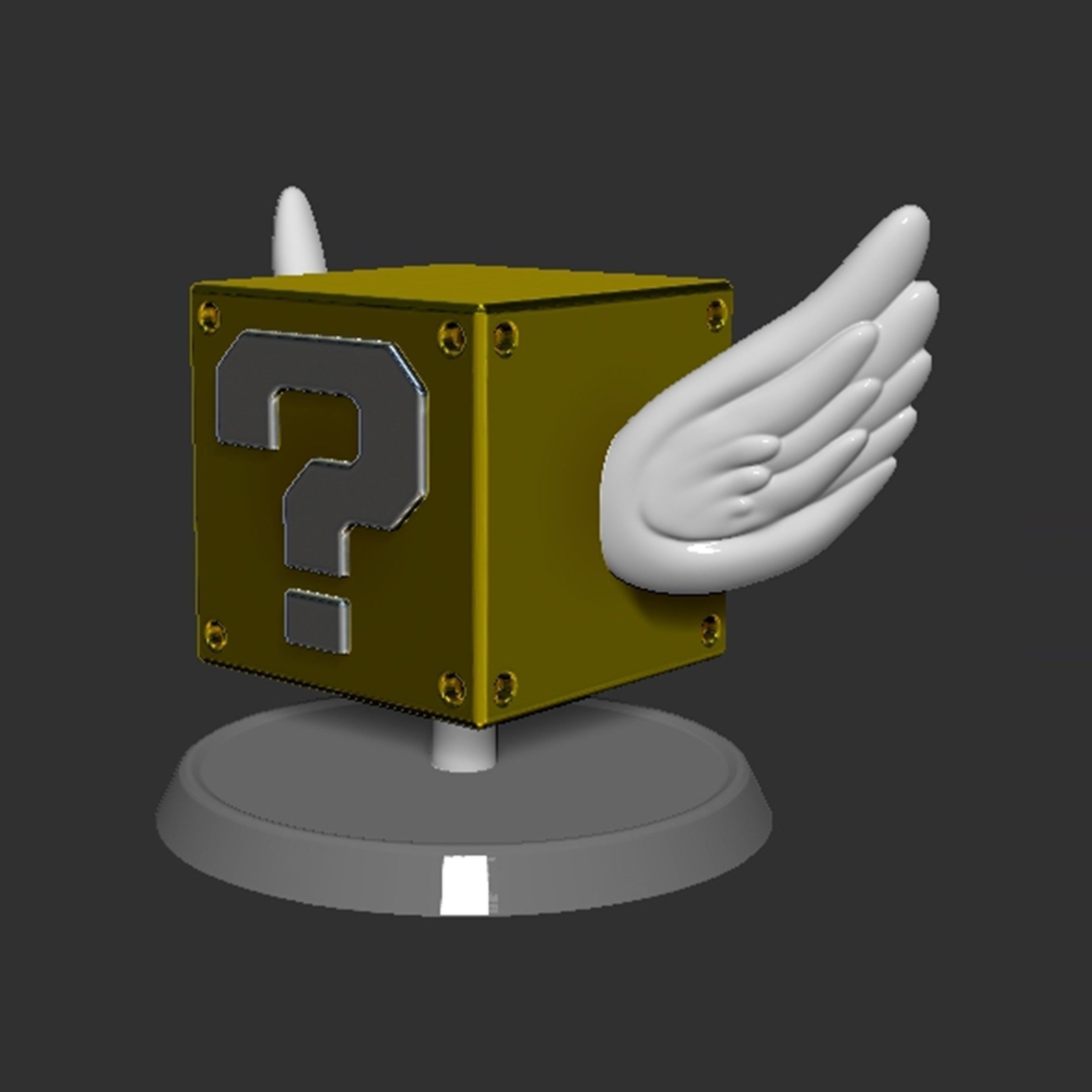 Mario Flying Question Block Based 3D model 3D printable | CGTrader