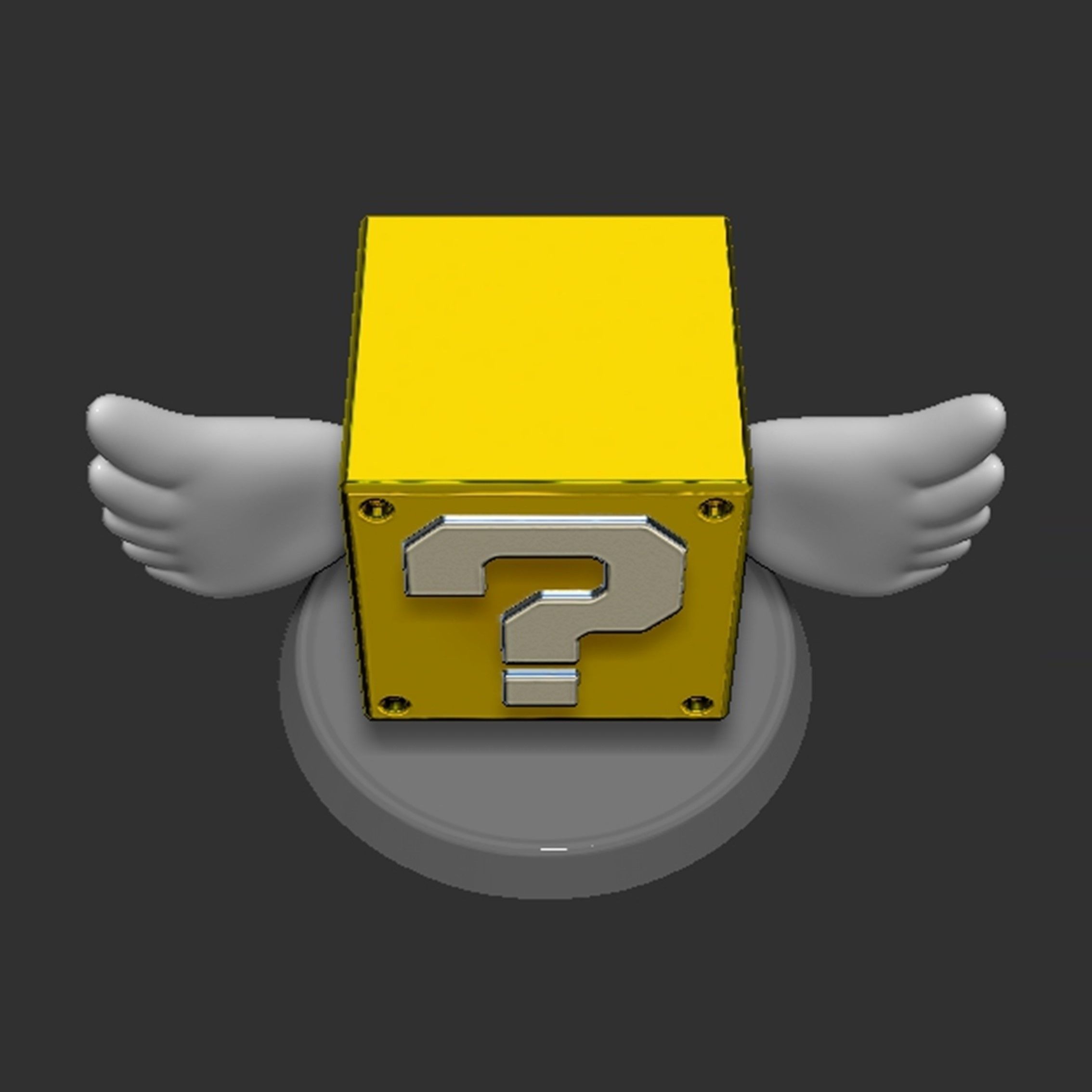 Mario Flying Question Block Based 3D model 3D printable | CGTrader