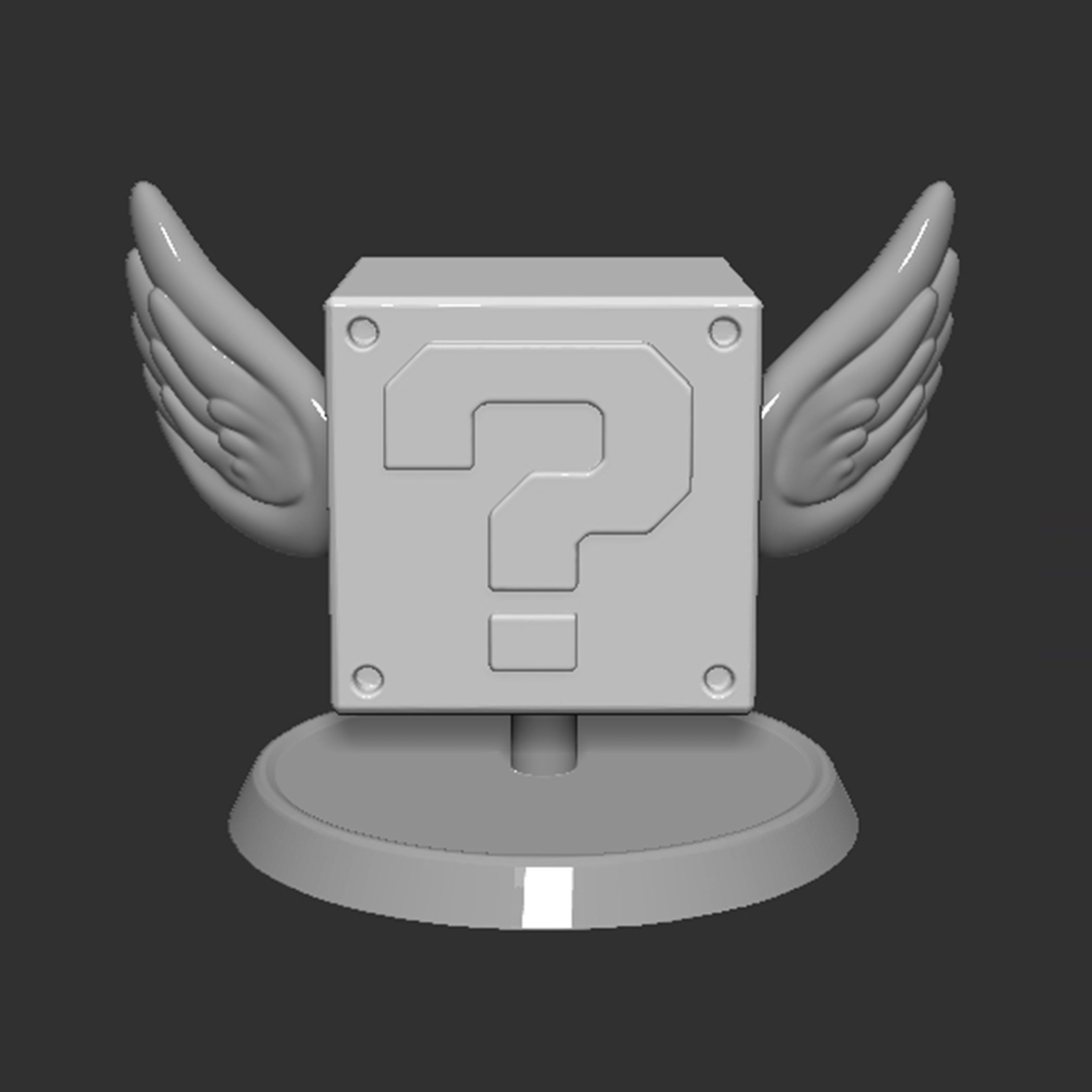 Mario Flying Question Block Based 3D model 3D printable | CGTrader