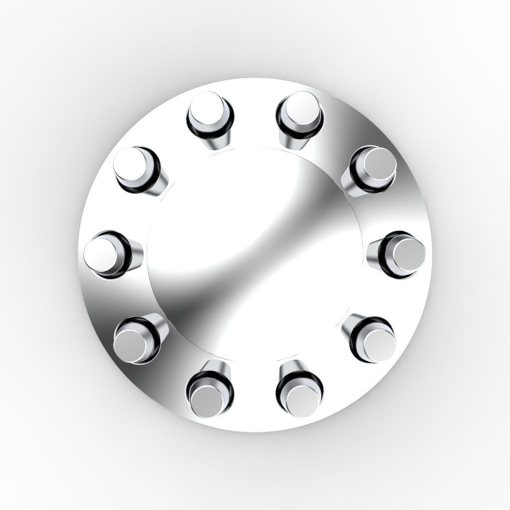 Axle Wheel Chrome Plastic Cover 3D model | CGTrader